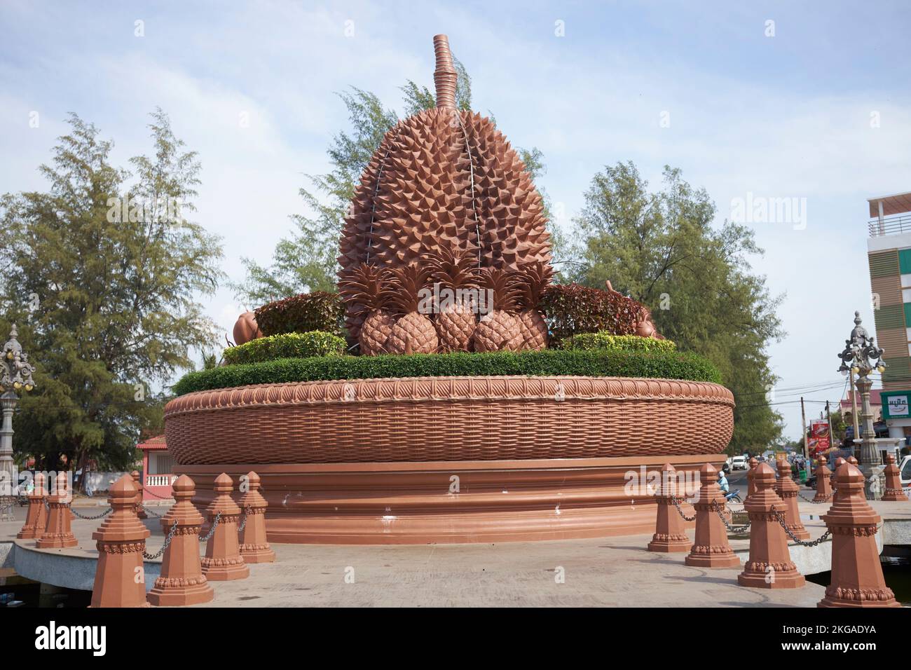 Durian Roundabout Kampot Cambodia Stock Photo - Alamy