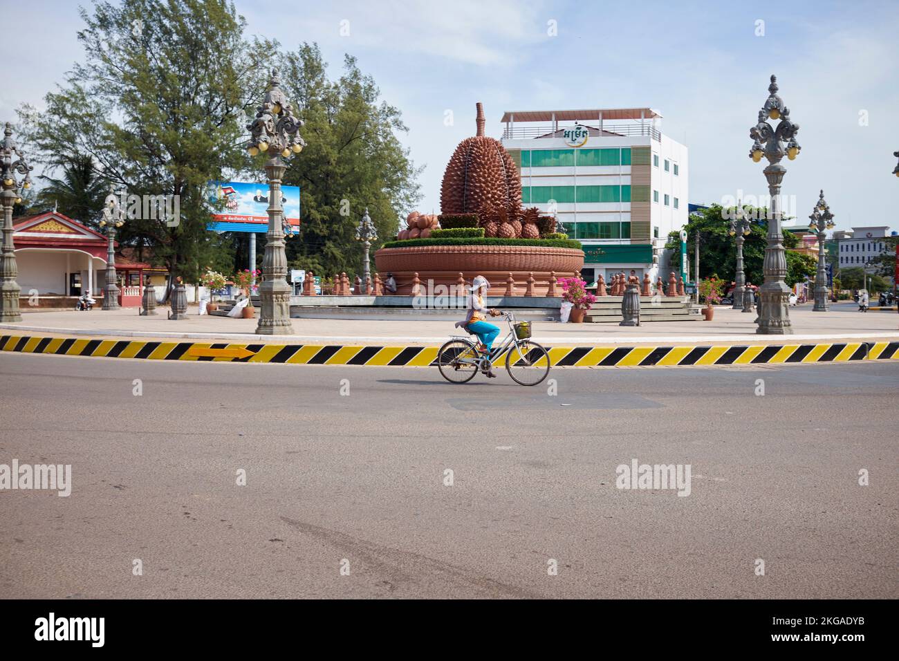 Durian Roundabout Kampot Cambodia Stock Photo - Alamy