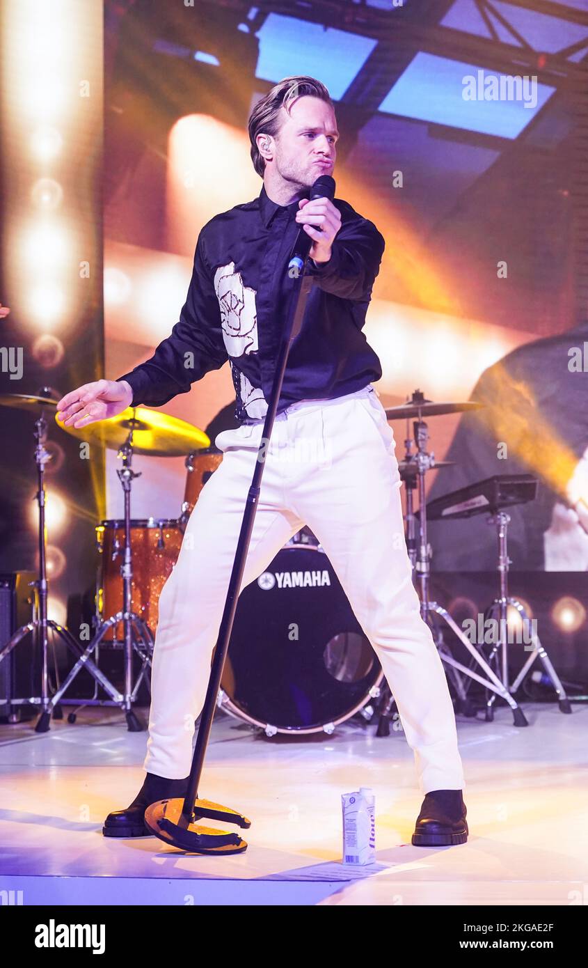 Olly Murs performing at Global's Make Some Noise Night at The Londoner ...