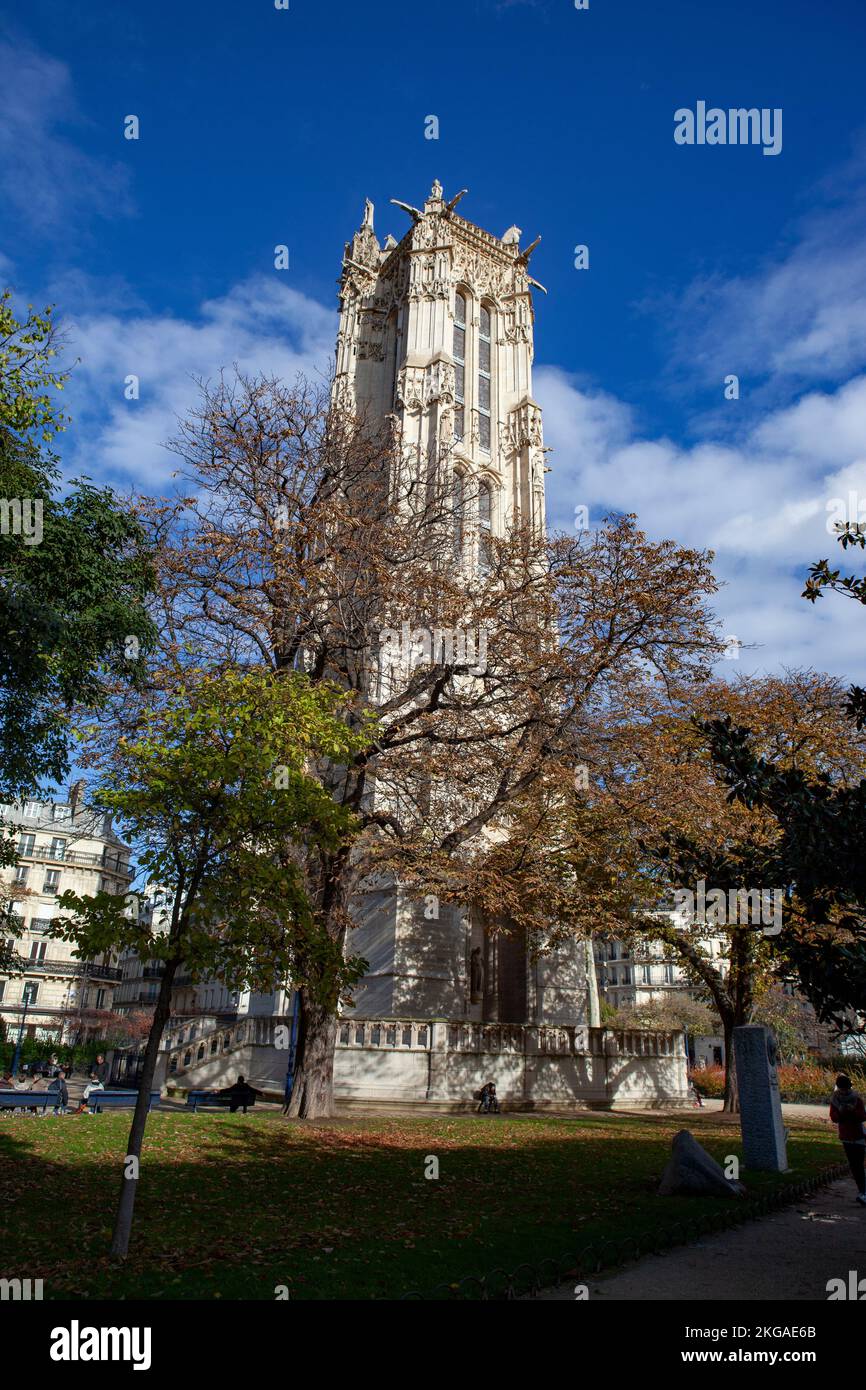Tour Saint-Jacques in Paris, France, Europe Stock Photo - Alamy