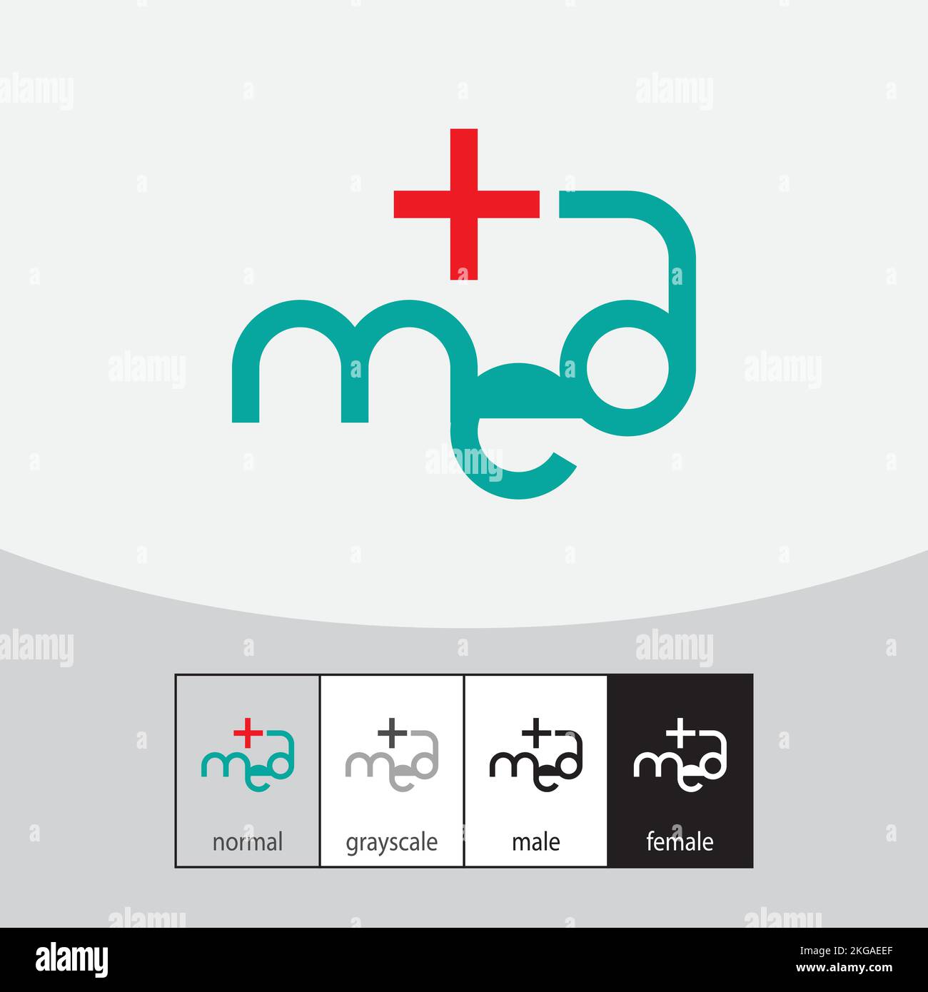 MED or Medical Logo With Cross. - Vector Stock Vector Image & Art - Alamy