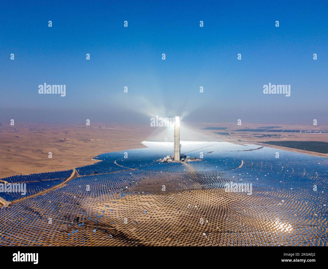 The Electro-Solar Power Plant - ESHELIM in the Negev desert Stock Photo ...