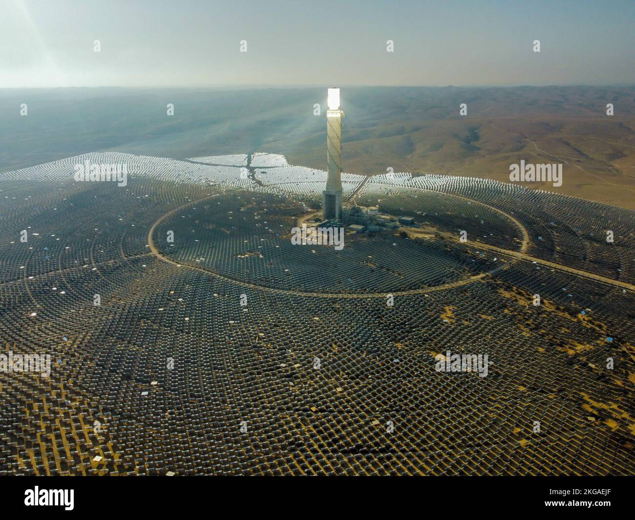 The Electro-Solar Power Plant - ESHELIM in the Negev desert Stock Photo ...