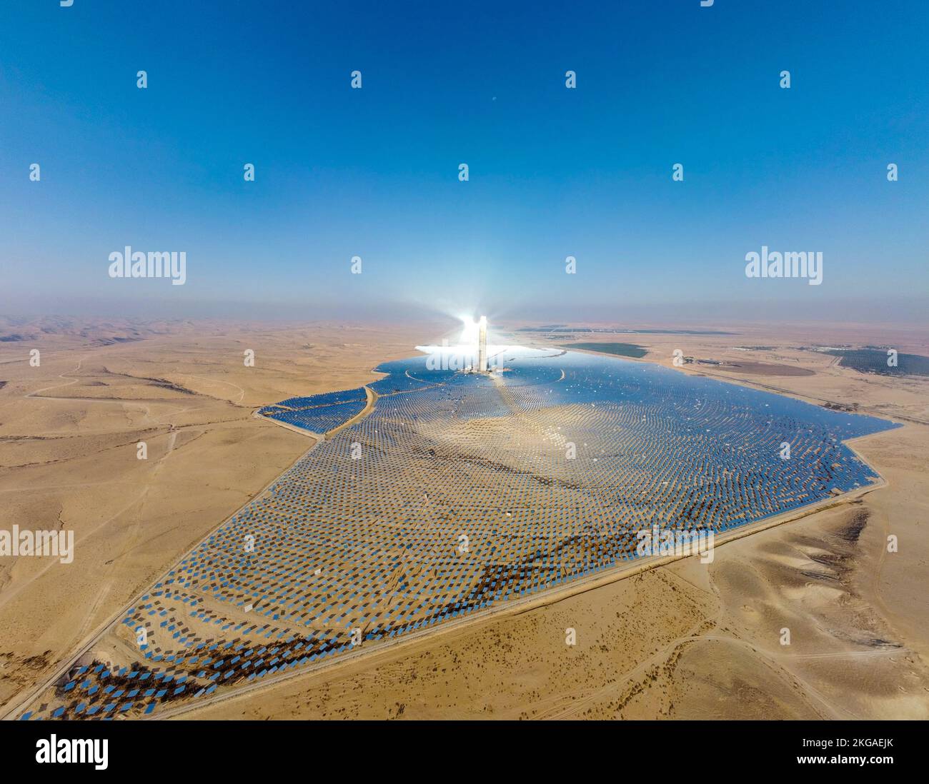 The Electro-Solar Power Plant - ESHELIM in the Negev desert Stock Photo ...