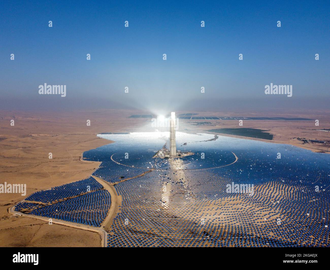 The Electro-Solar Power Plant - ESHELIM in the Negev desert Stock Photo ...