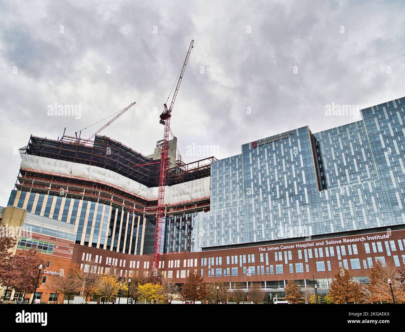 Construction on the James cancer Hospital in Columbus Ohio USA 2022 ...