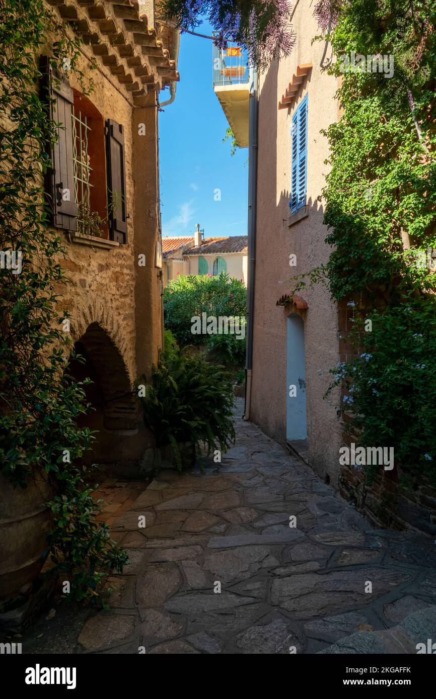 Bormes-les-Mimosas charming village of the south of France Stock Photo - Alamy