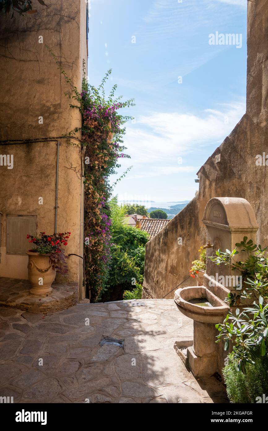 Bormes-les-Mimosas charming village of the south of France Stock Photo - Alamy