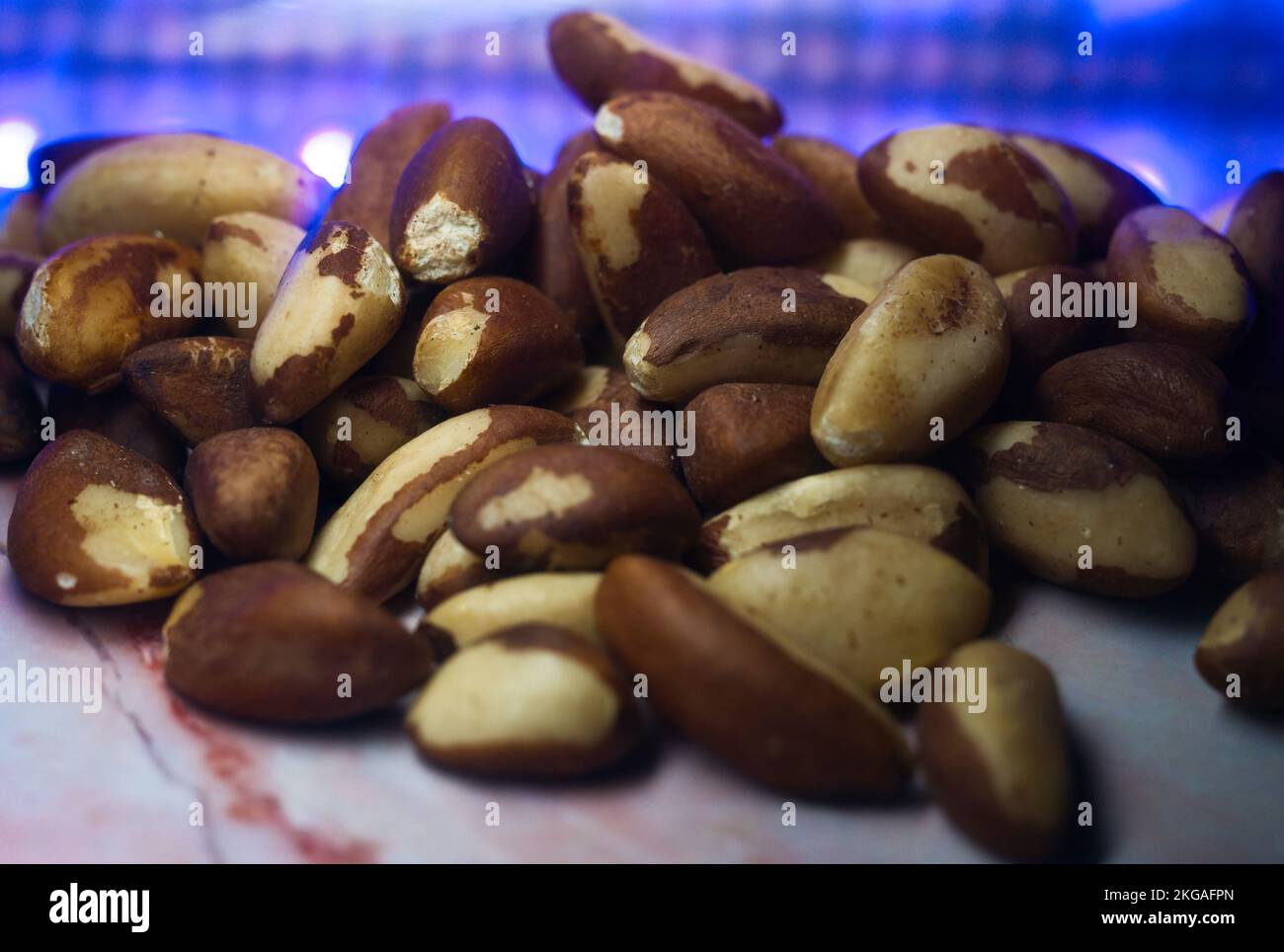 Brazil Nuts heart healthy snake close up shot Stock Photo - Alamy