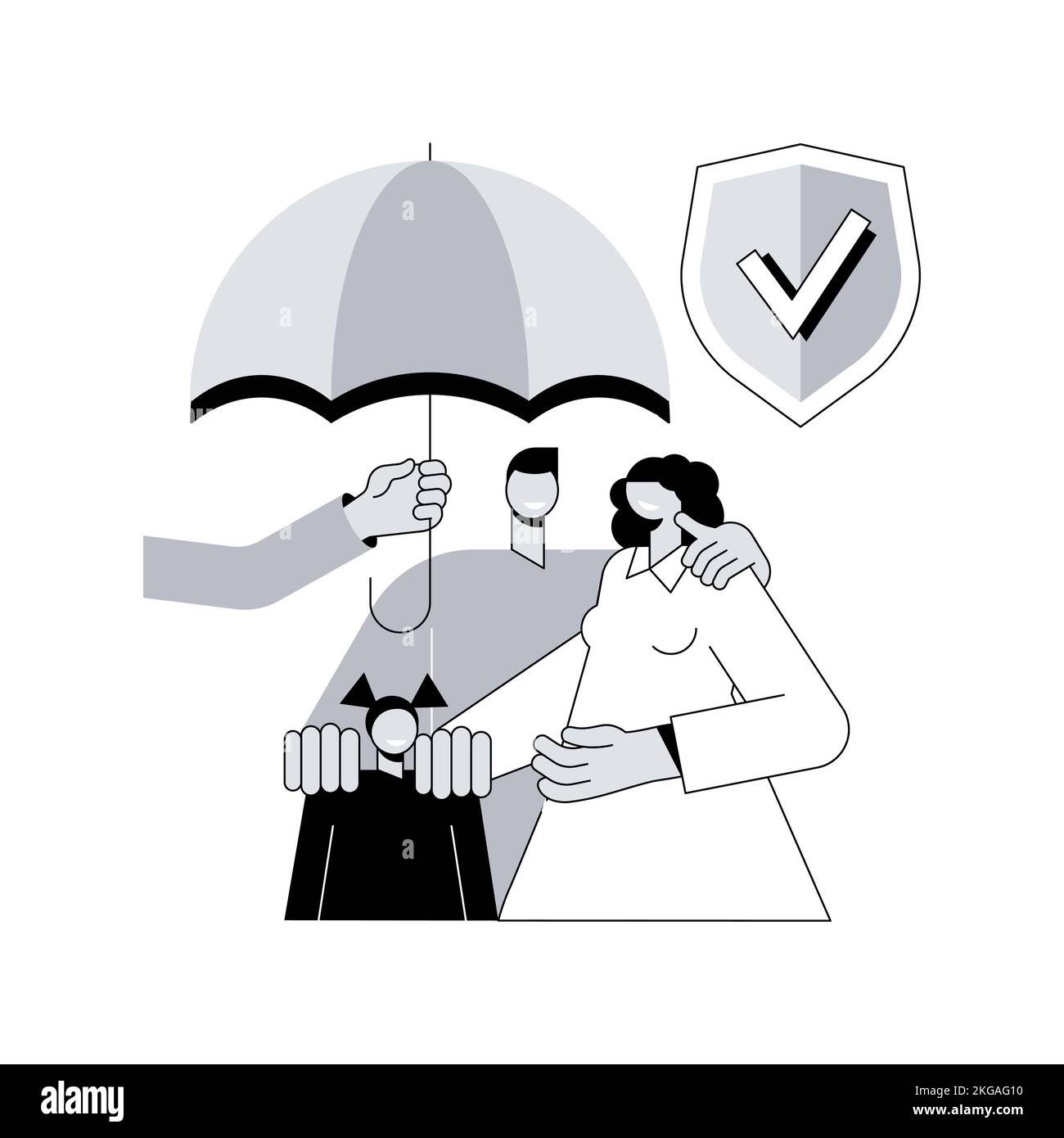 Social insurance abstract concept vector illustration. Social security ...