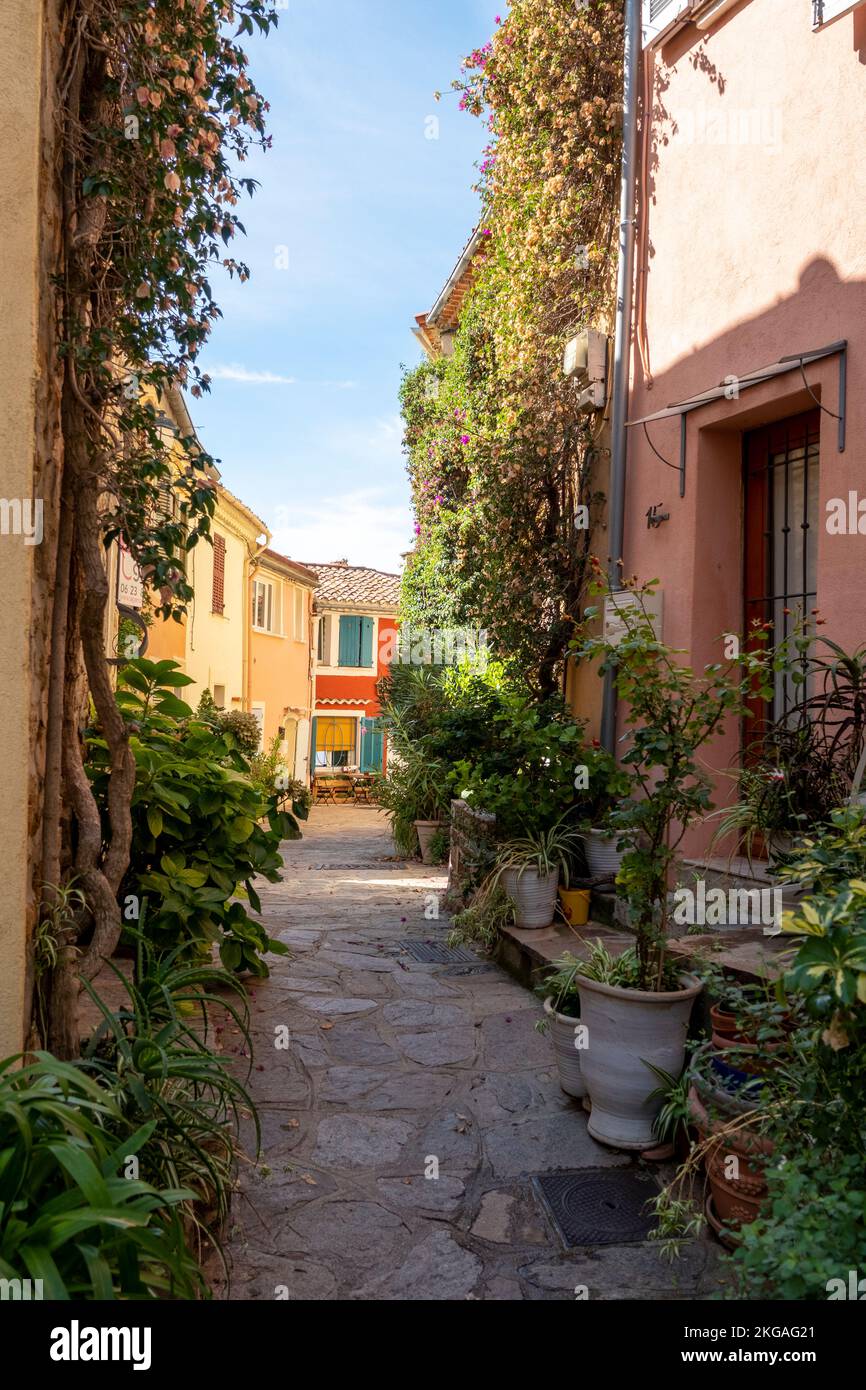 Bormes-les-Mimosas charming village of the south of France Stock Photo - Alamy