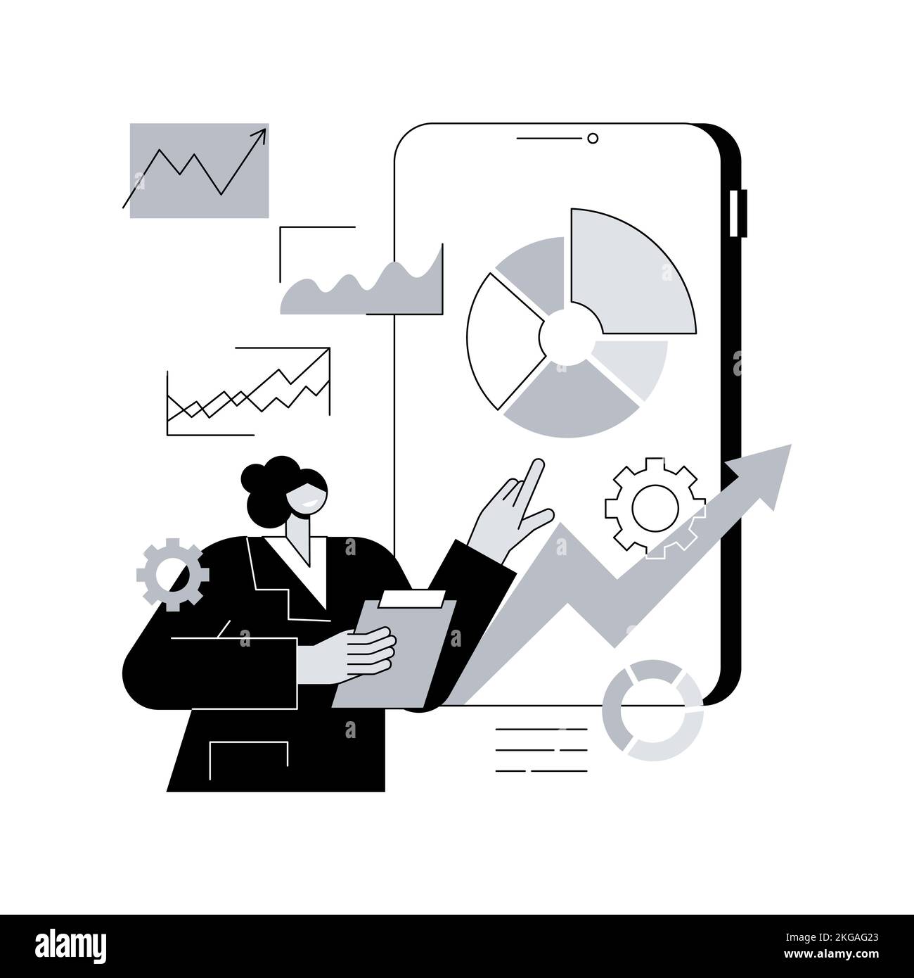 Mobile SEO abstract concept vector illustration. Mobile optimization ...