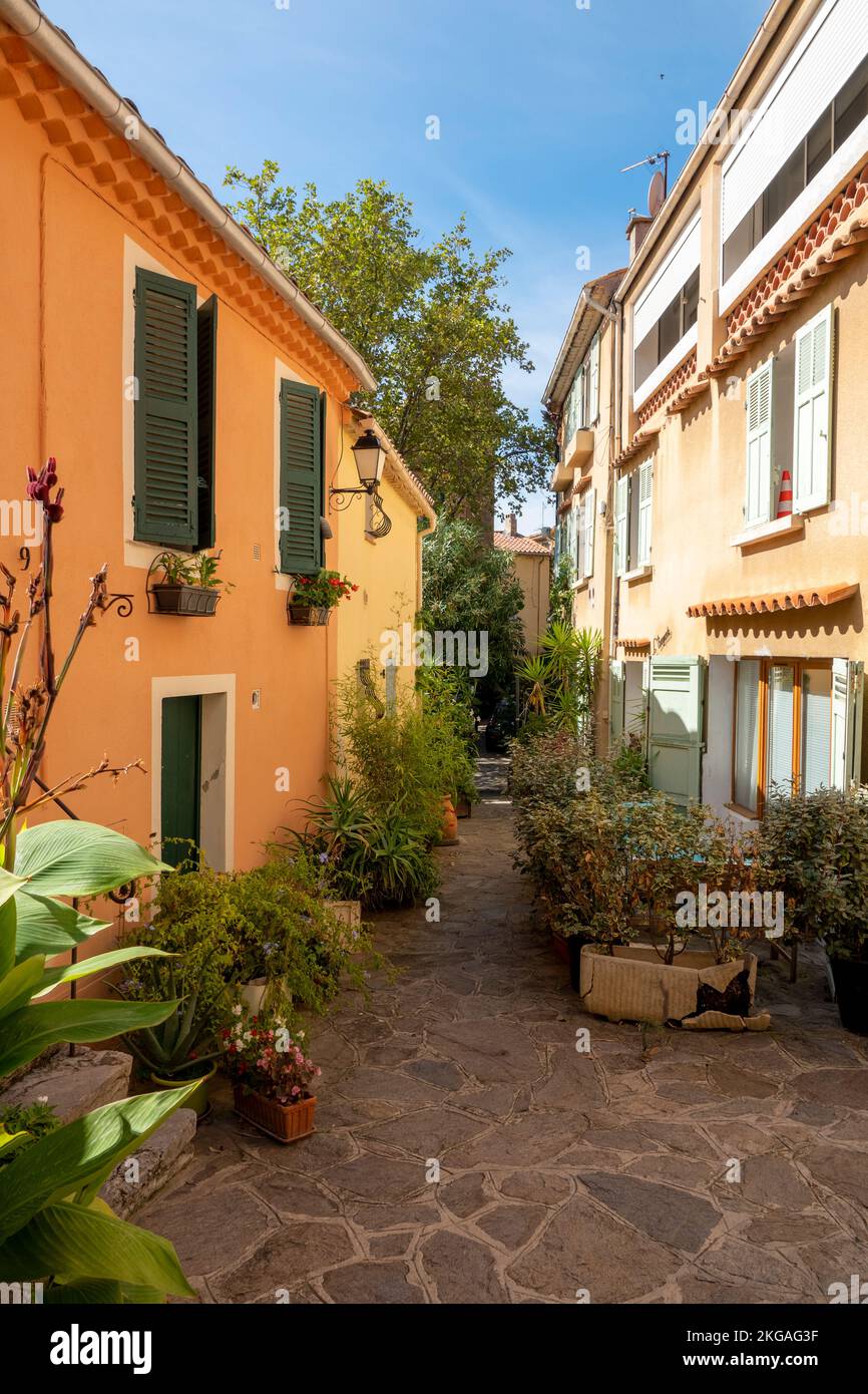 Bormes-les-Mimosas charming village of the south of France Stock Photo - Alamy