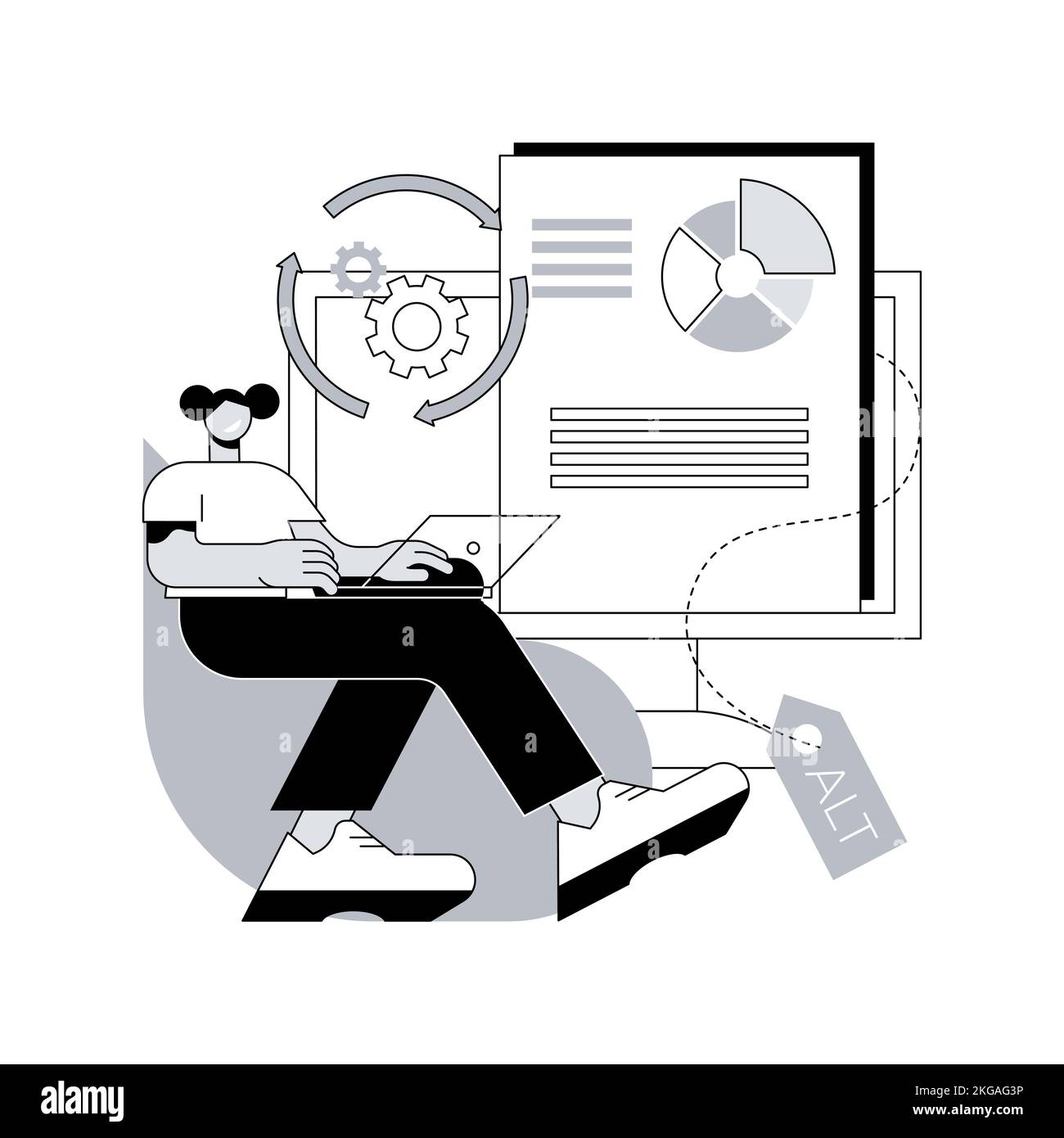 Alt tag optimization abstract concept vector illustration. Website ...