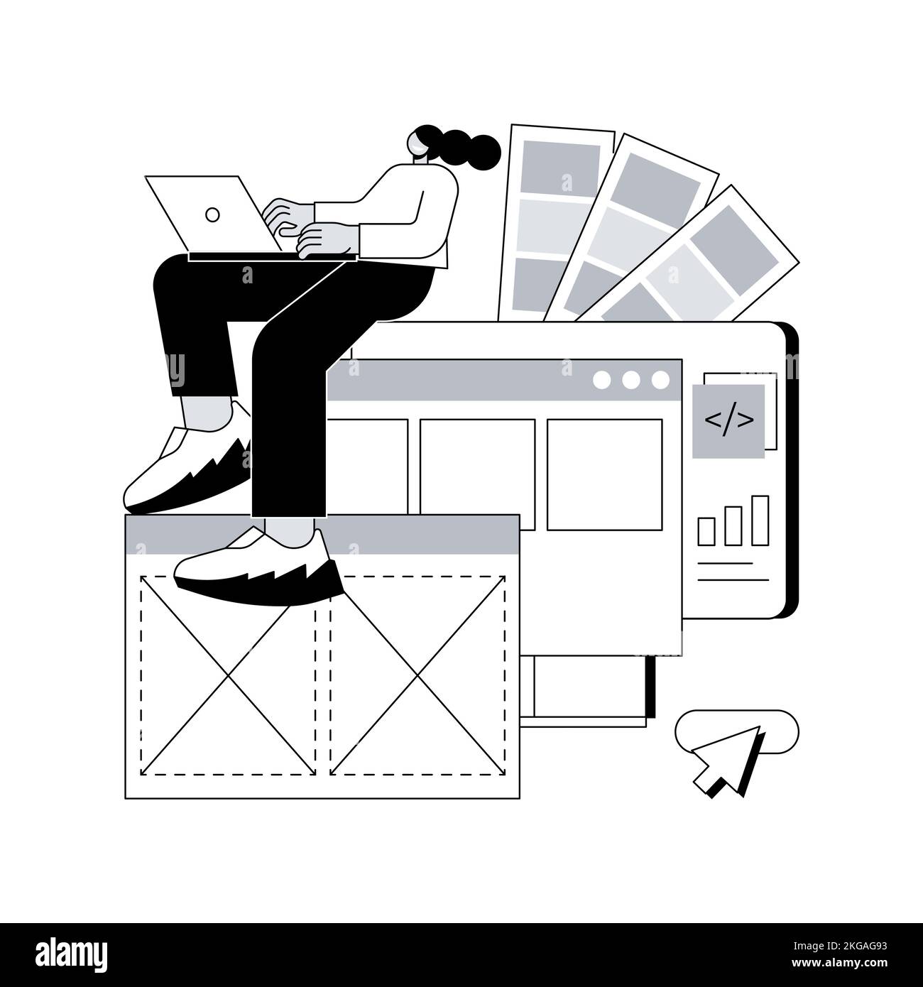 Interface design abstract concept vector illustration. User interface ... Interface design abstract concept vector illustration. User interface ...