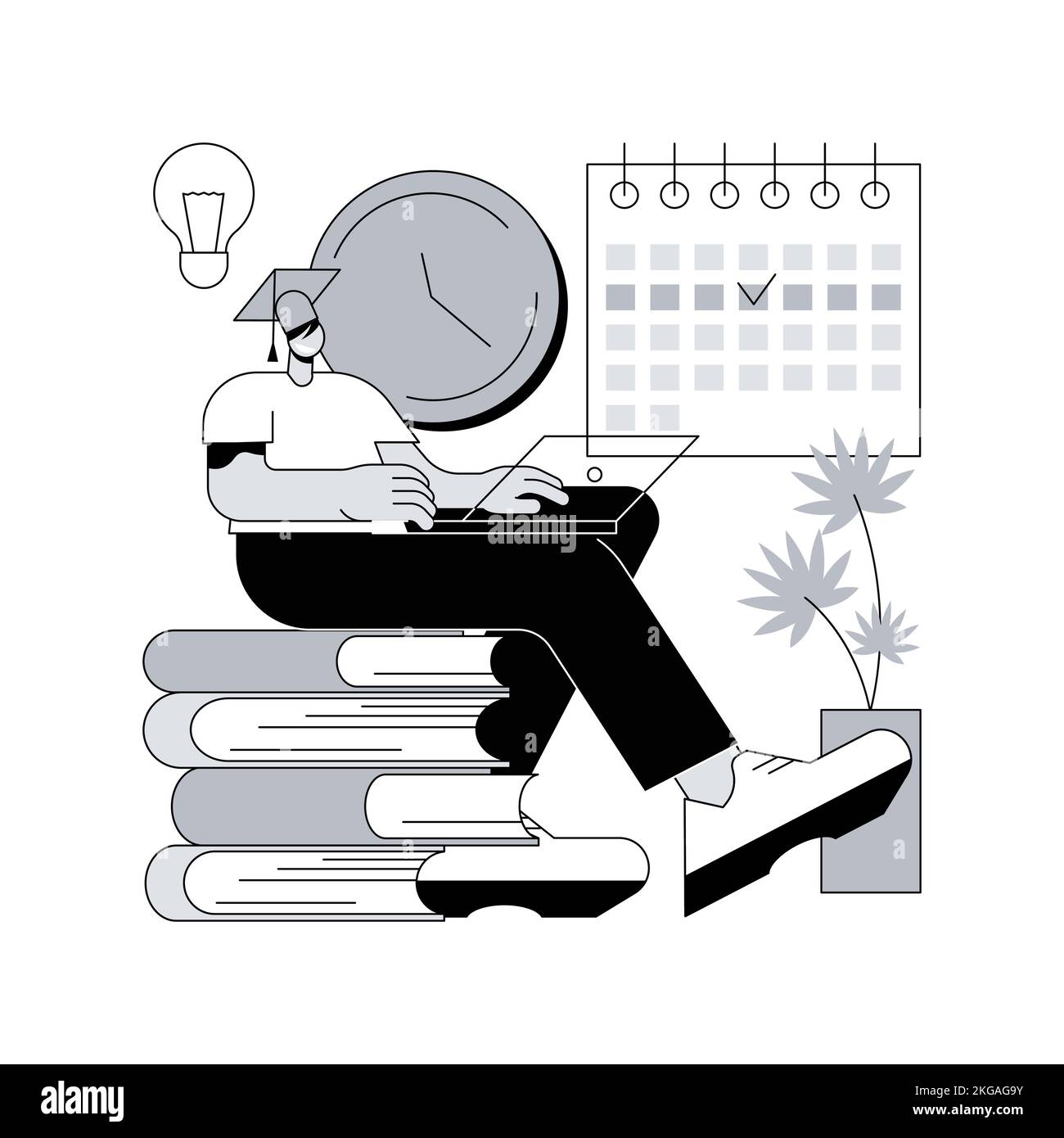 Personalized learning abstract concept vector illustration. Bite-sized ...