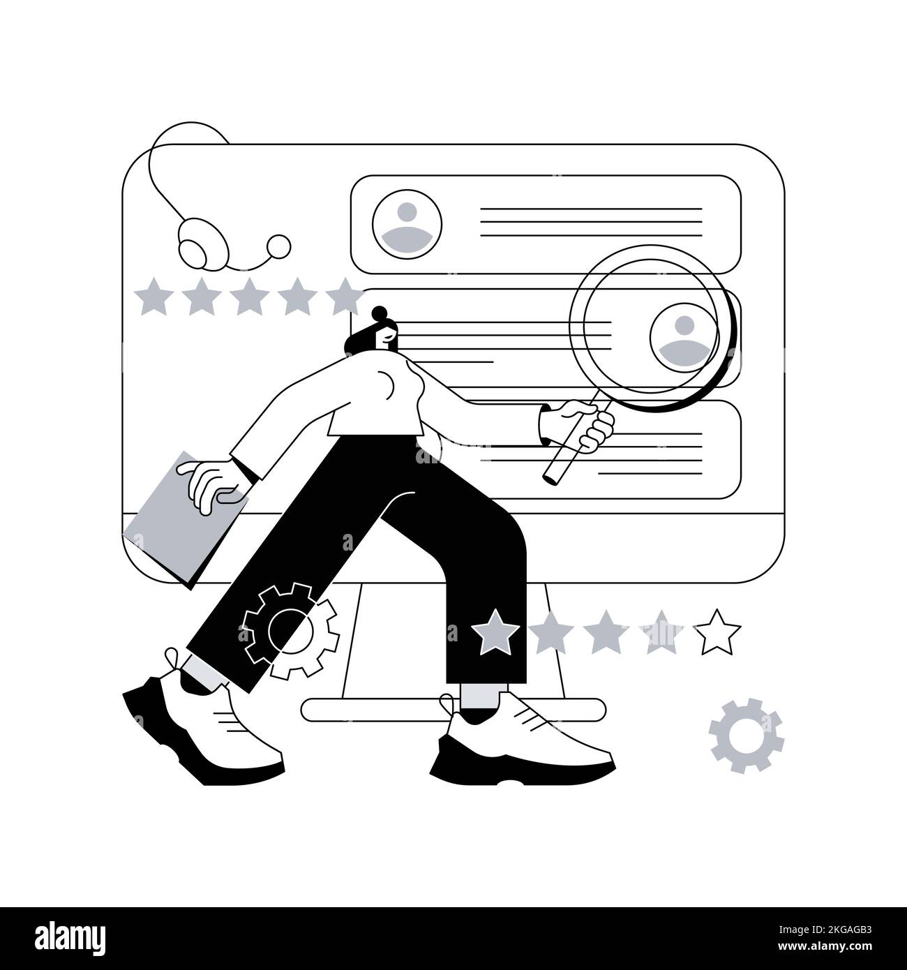 Customer self-service abstract concept vector illustration. E-support ...