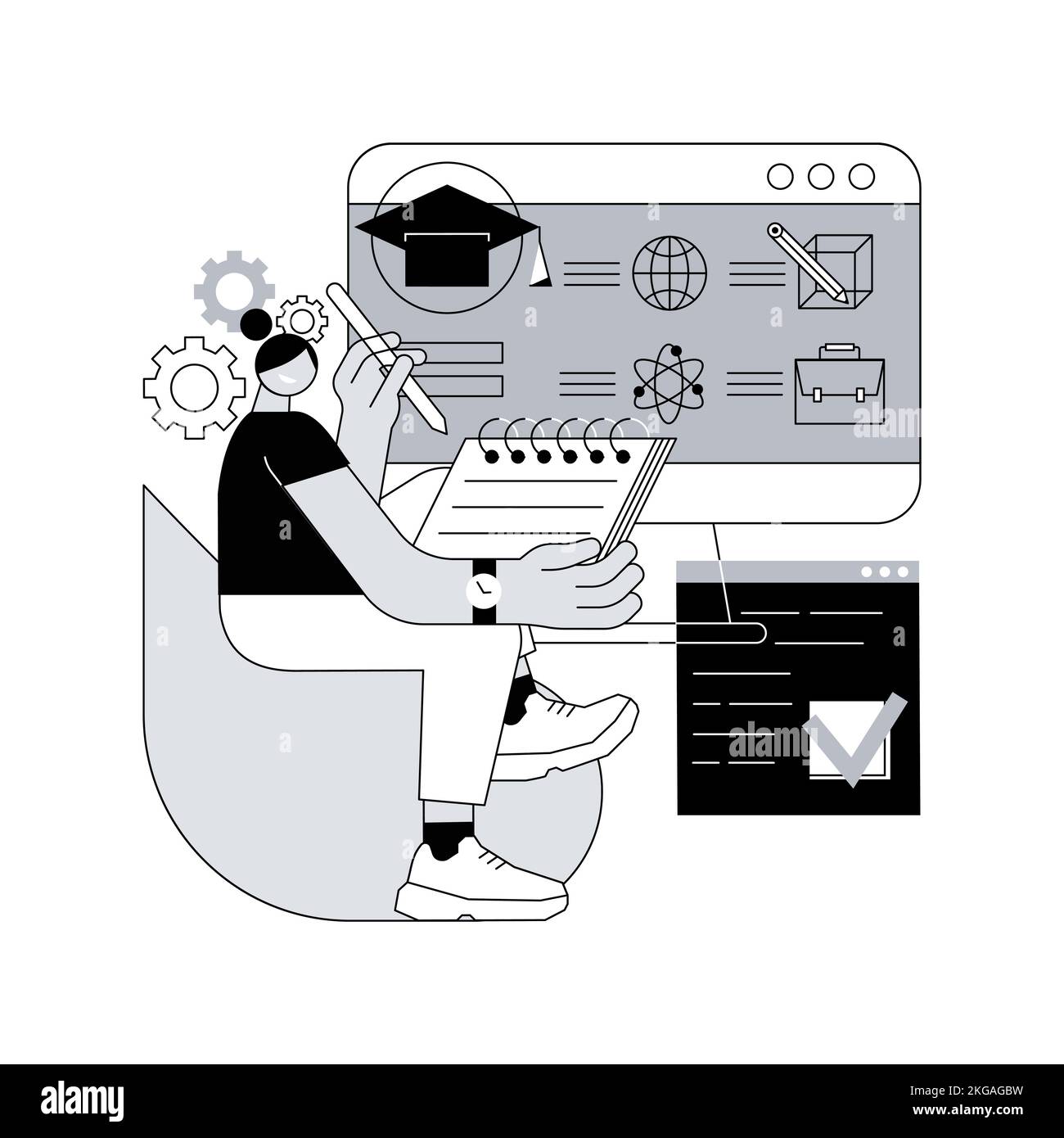 Enrollment process Stock Vector Images - Alamy