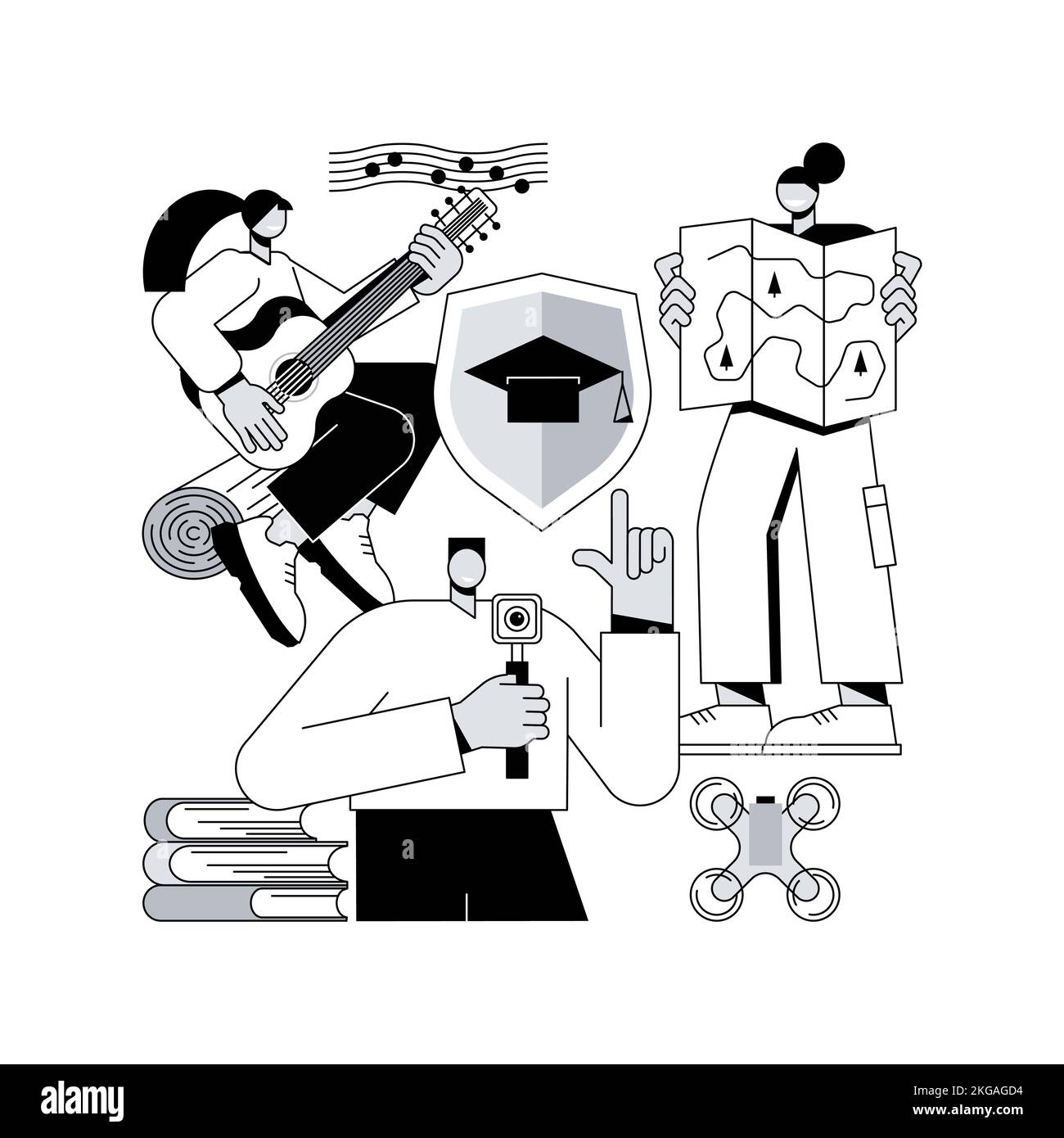 Student club abstract concept vector illustration. Student organization ...