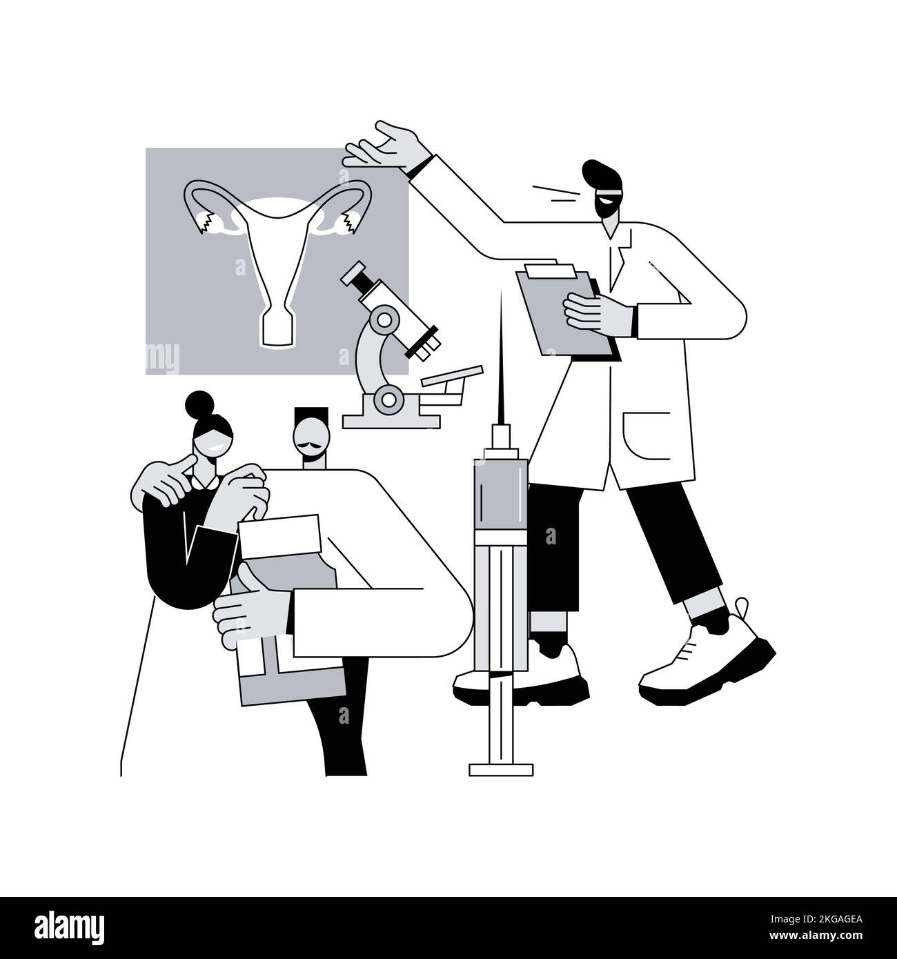 Assisted reproductive technology abstract concept vector illustration ...