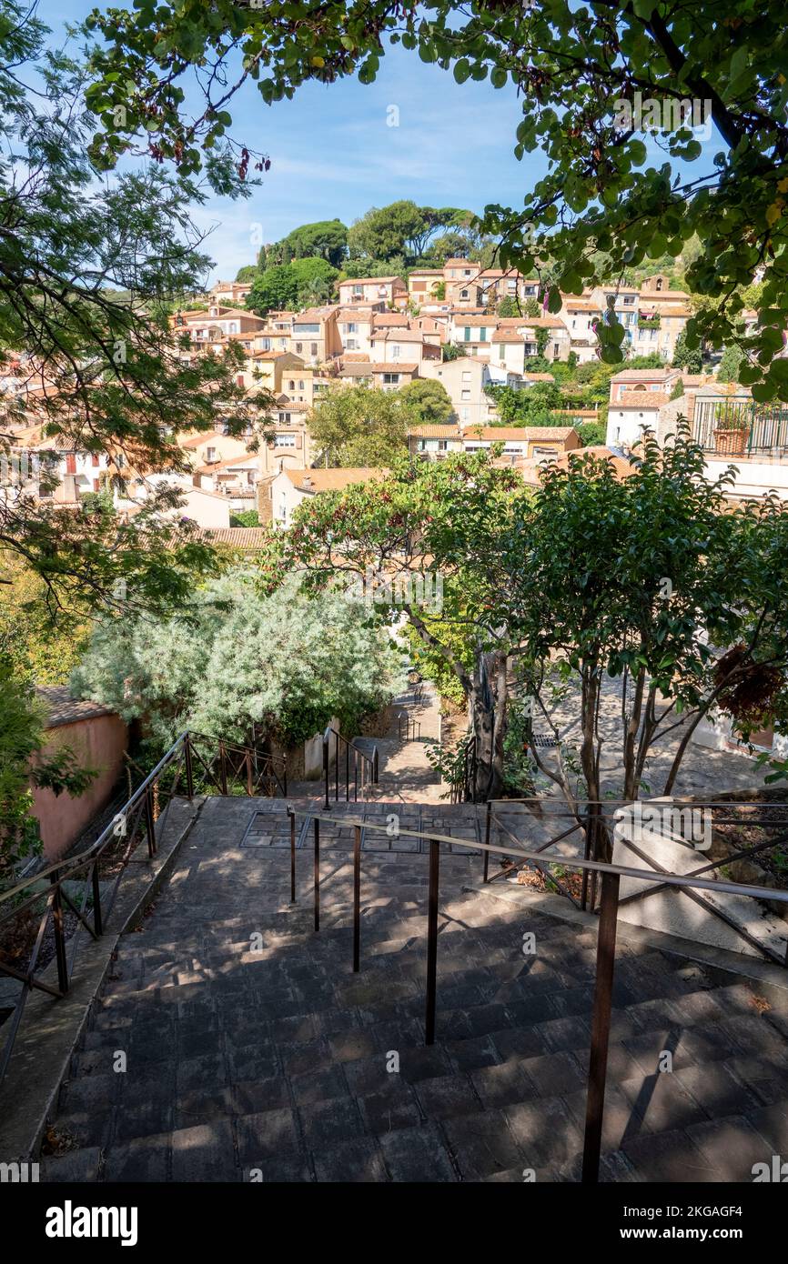 Bormes-les-Mimosas charming village of the south of France Stock Photo - Alamy