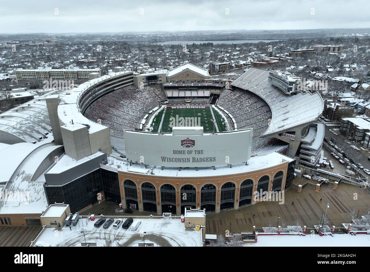 A general overall aerial view of Camp Randall Stadium, Wednesday, Nov ...
