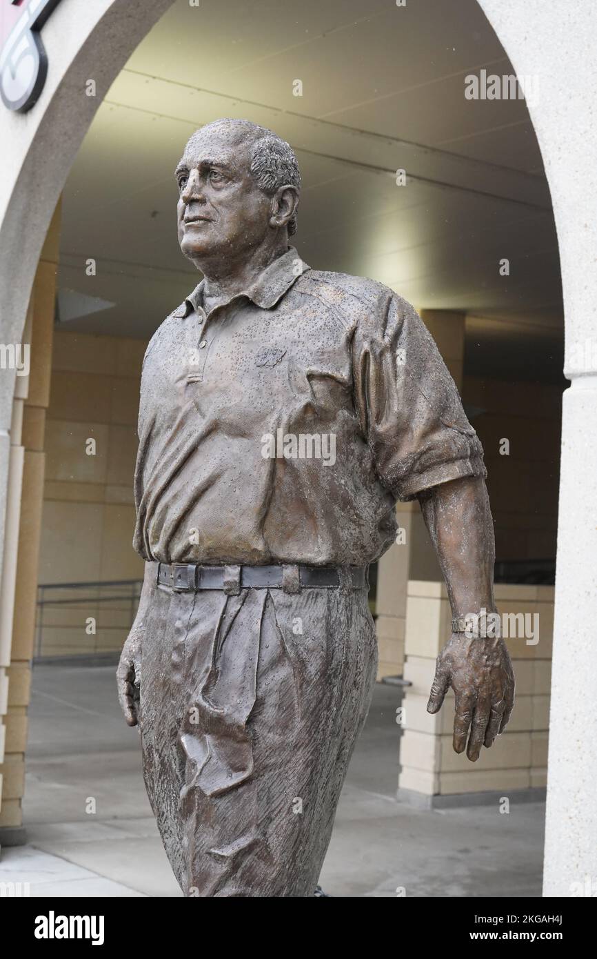 A statue of former Wisconsin Badgers Football coach Barry Alvarez at ...