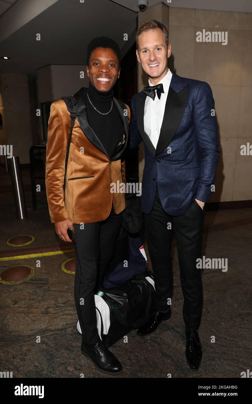 Dan Walker and Rhys Stephenson depart the annual TV Choice Awards at ...