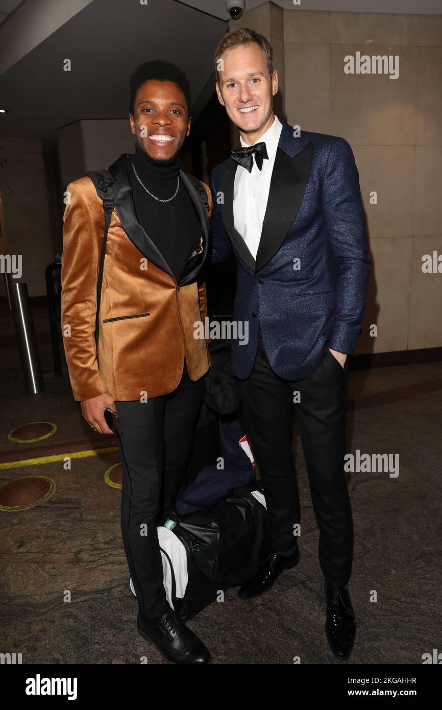 Dan Walker and Rhys Stephenson depart the annual TV Choice Awards at ...