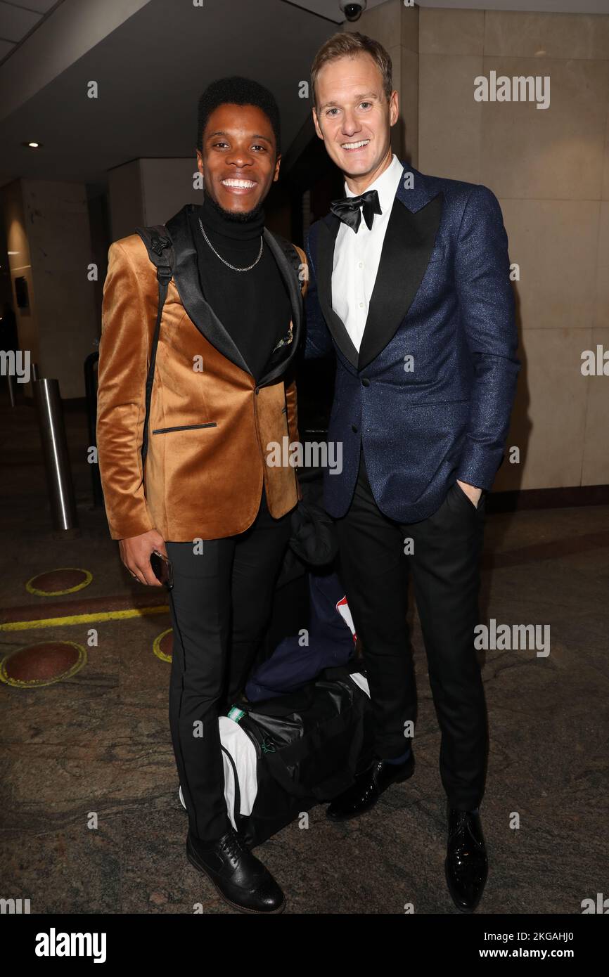 Dan Walker and Rhys Stephenson depart the annual TV Choice Awards at ...