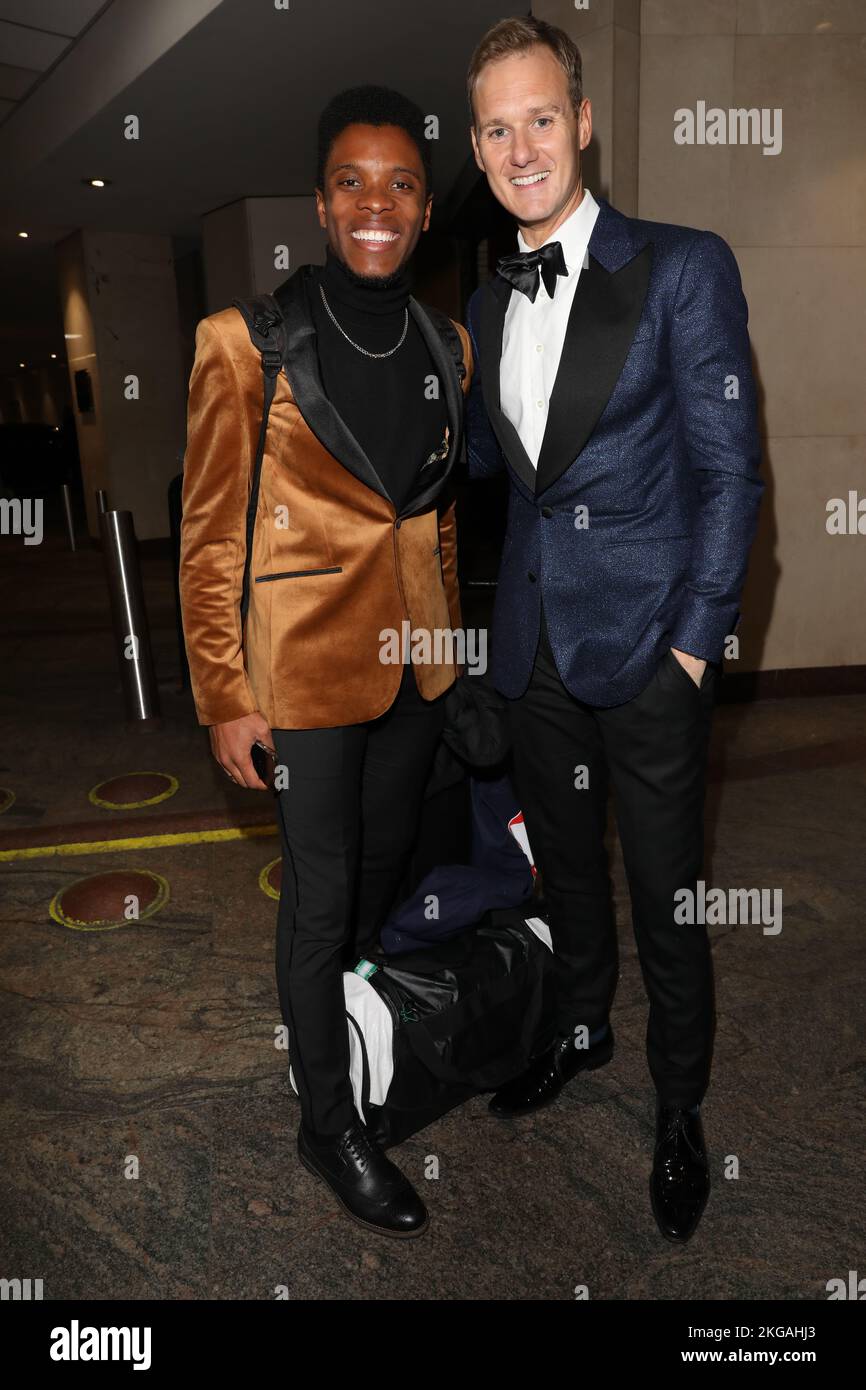 Dan Walker and Rhys Stephenson depart the annual TV Choice Awards at ...