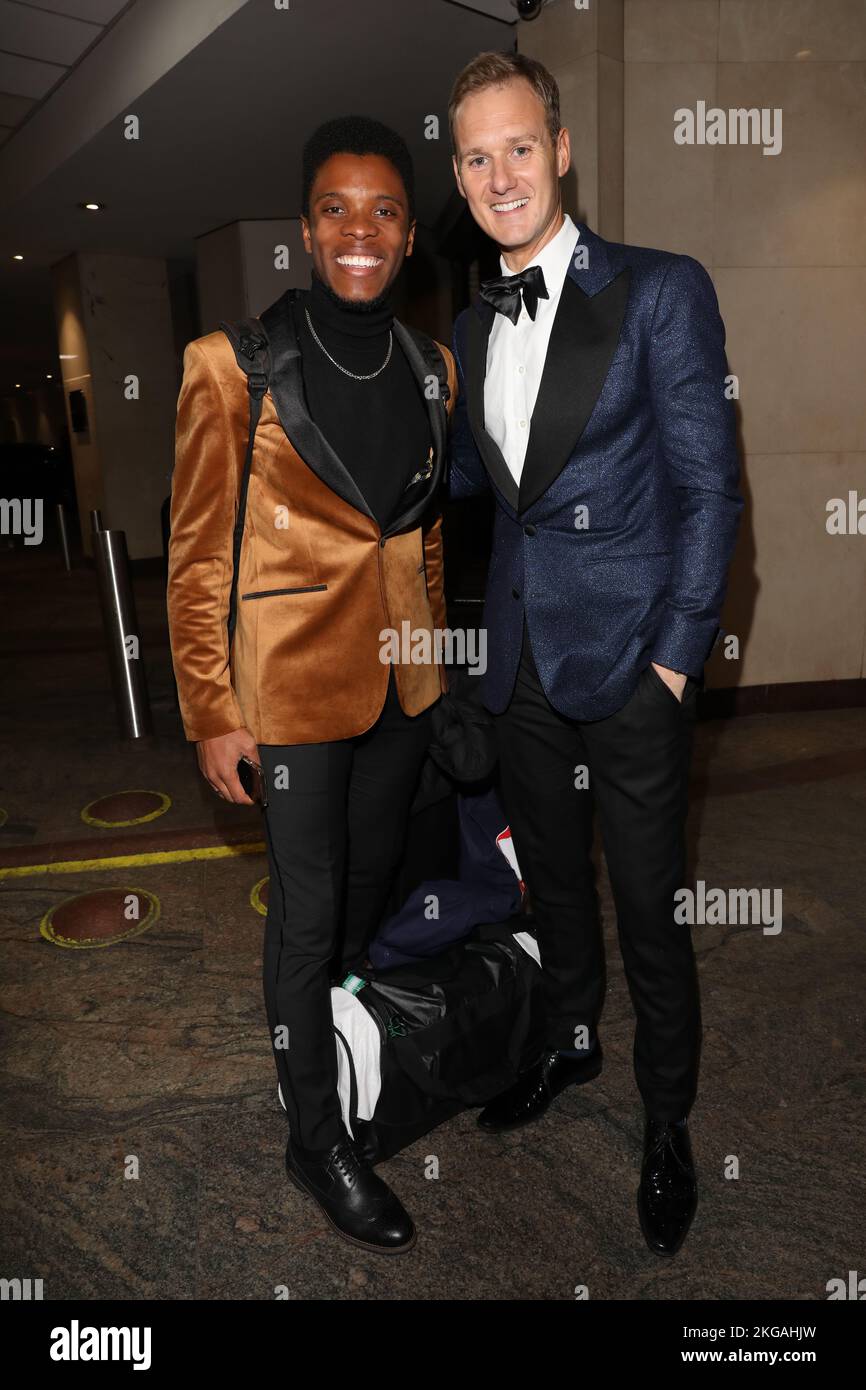 Dan Walker and Rhys Stephenson depart the annual TV Choice Awards at ...