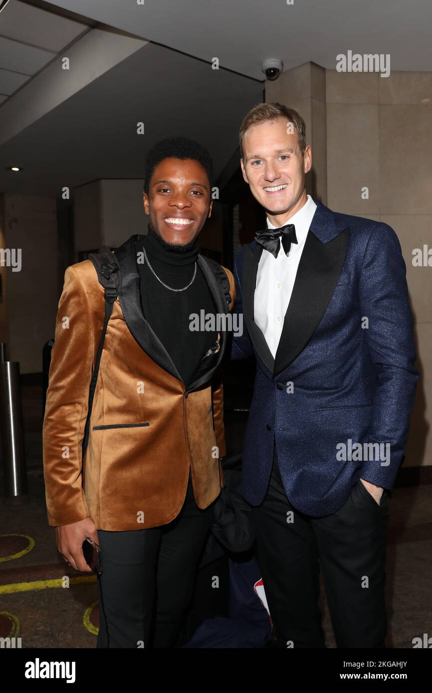 Dan Walker and Rhys Stephenson depart the annual TV Choice Awards at ...