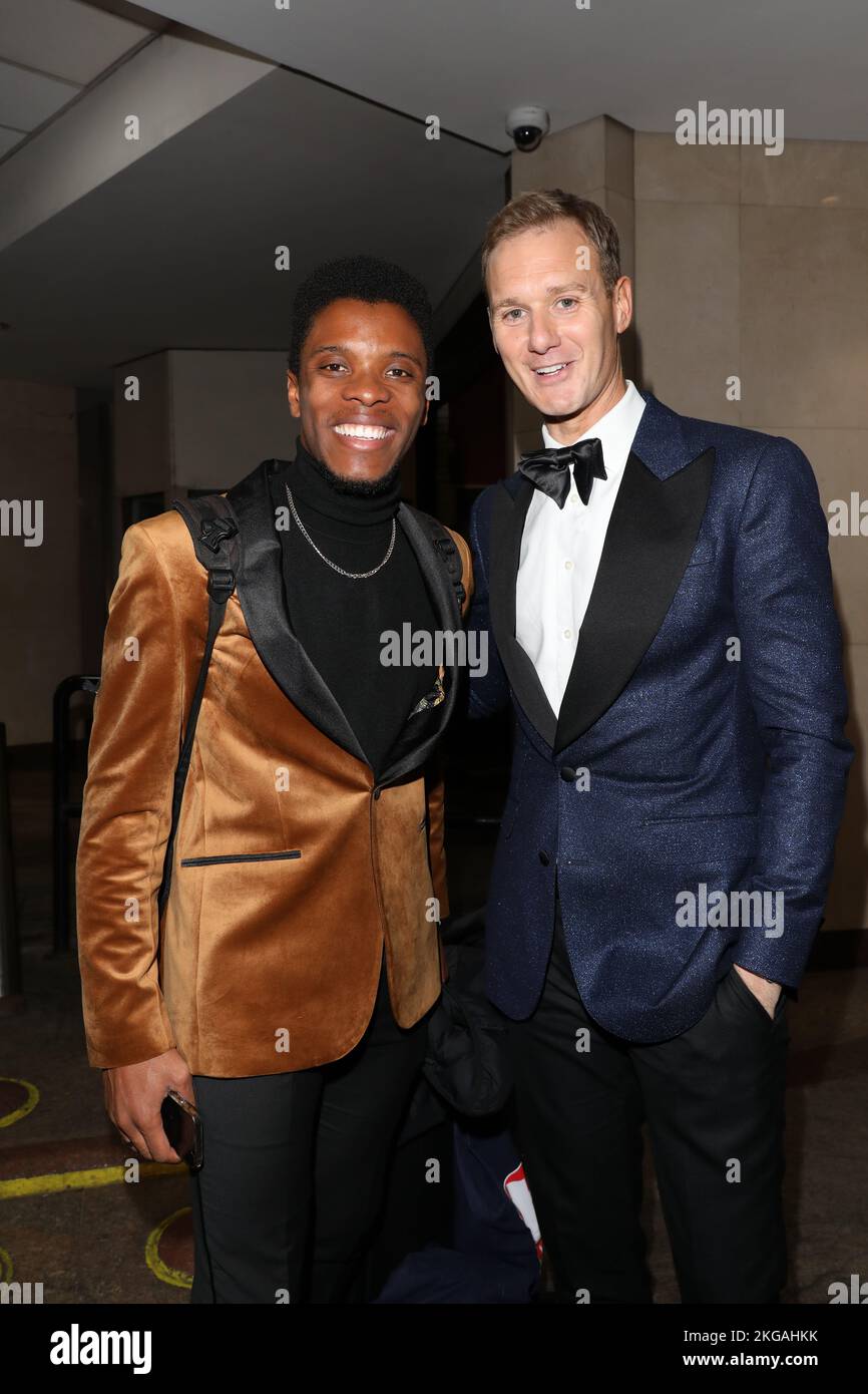 Dan Walker and Rhys Stephenson depart the annual TV Choice Awards at ...
