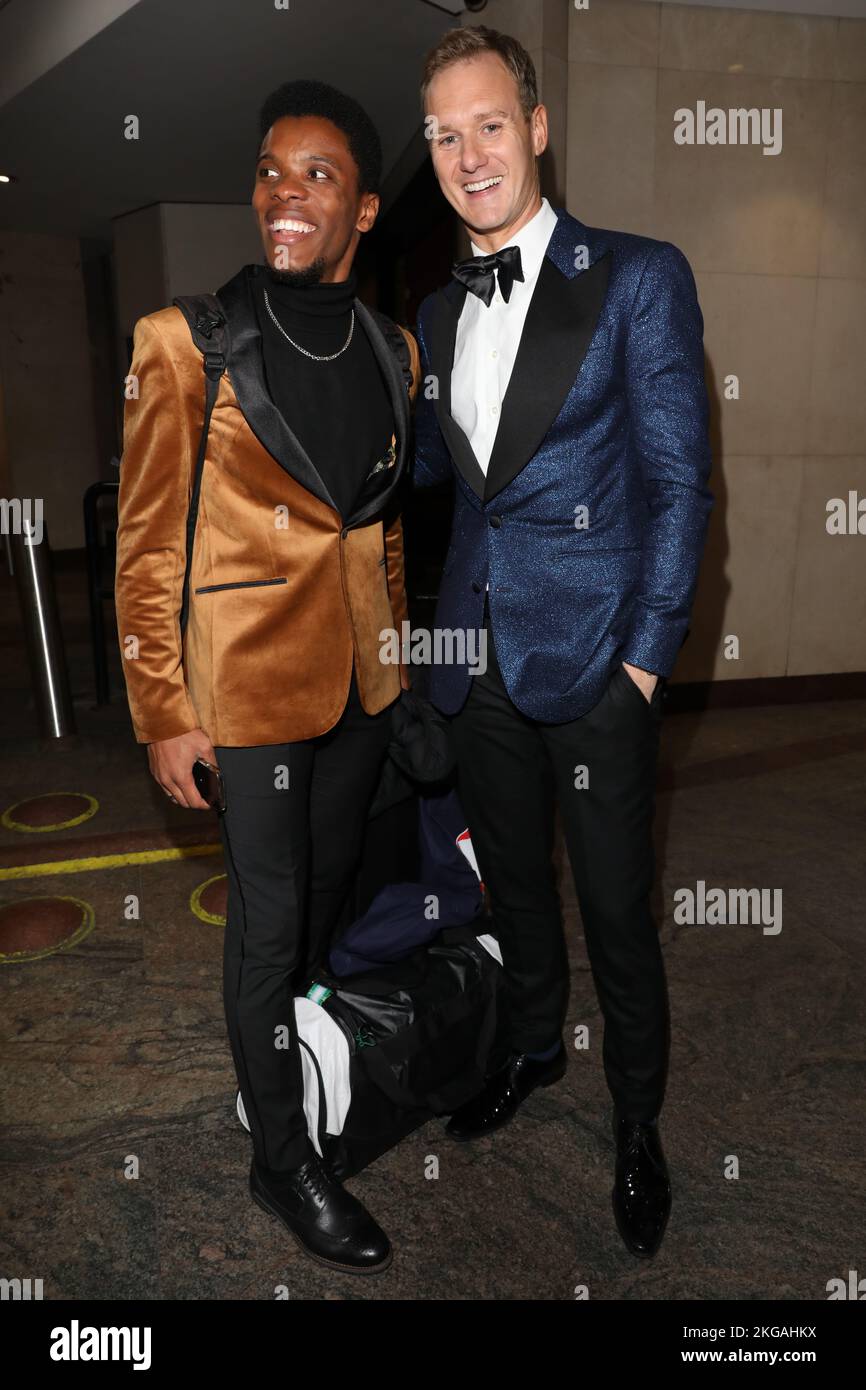 Dan Walker and Rhys Stephenson depart the annual TV Choice Awards at ...