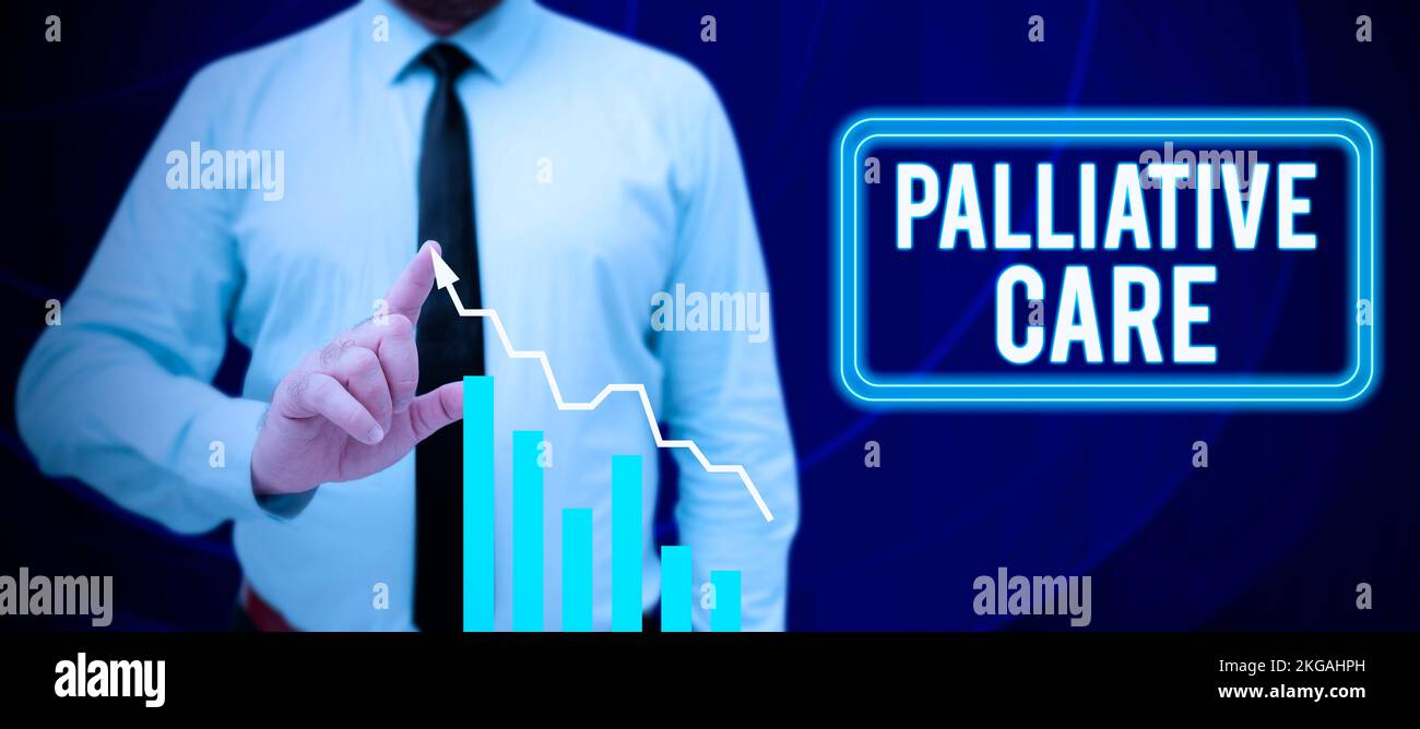 Conceptual display Palliative Care. Business overview specialized ...