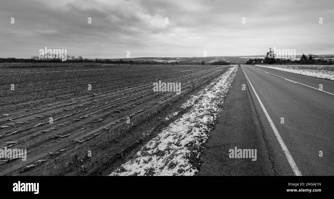 Mountain side farm road Stock Photo - Alamy