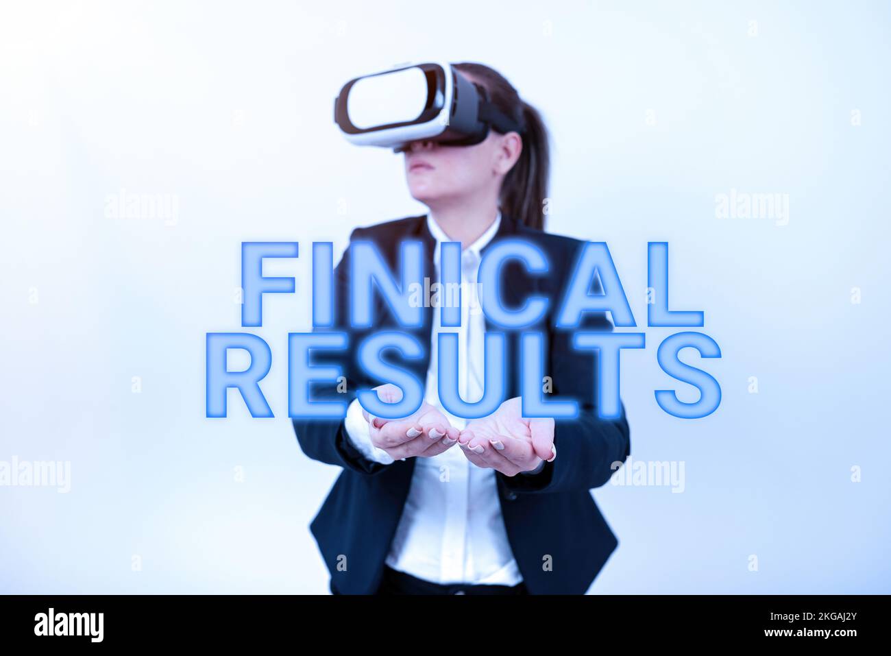 Handwriting text Finical Results. Business showcase written records ...