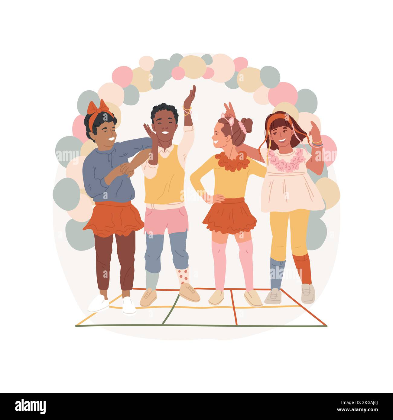 Wacky day isolated cartoon vector illustration. Neon theme day, young ...