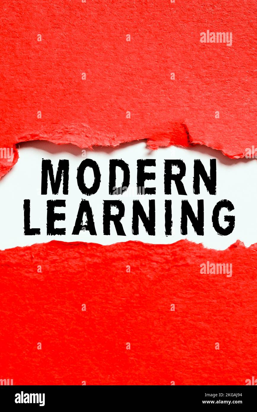 Text sign showing Modern Learning. Word Written on flexible and agile ...