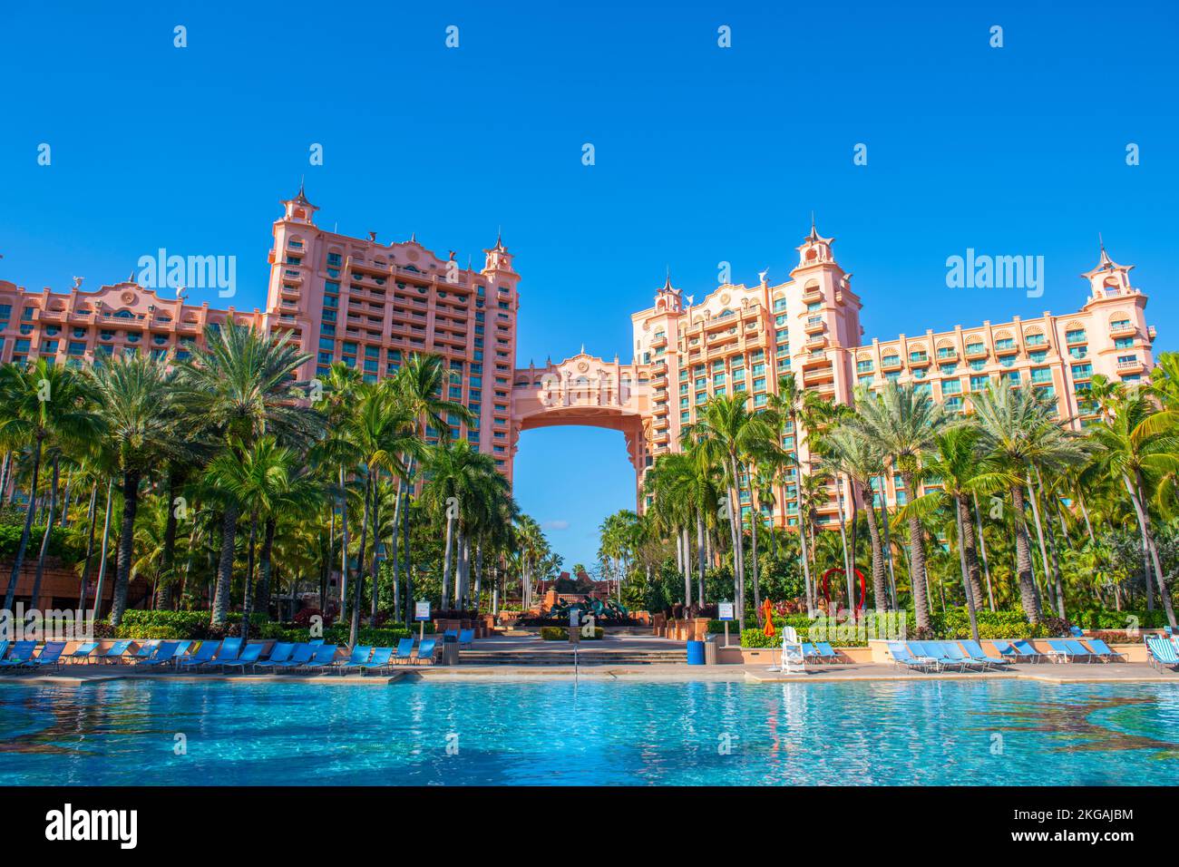 The Royal Tower at Atlantis Hotel on Paradise Island, Bahamas. The ...
