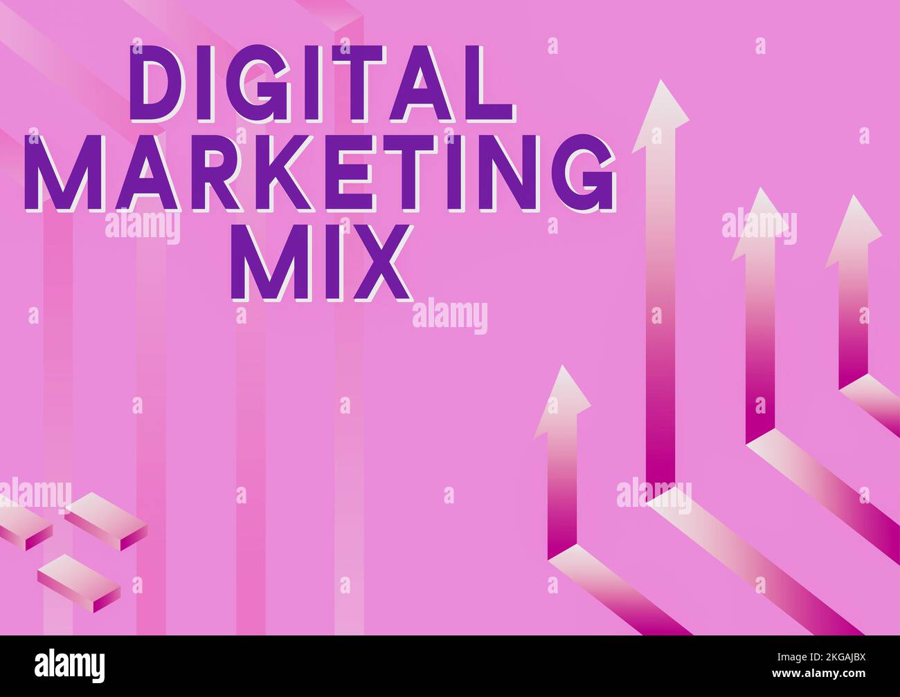 Text caption presenting Digital Marketing Mix. Business overview Set of ...