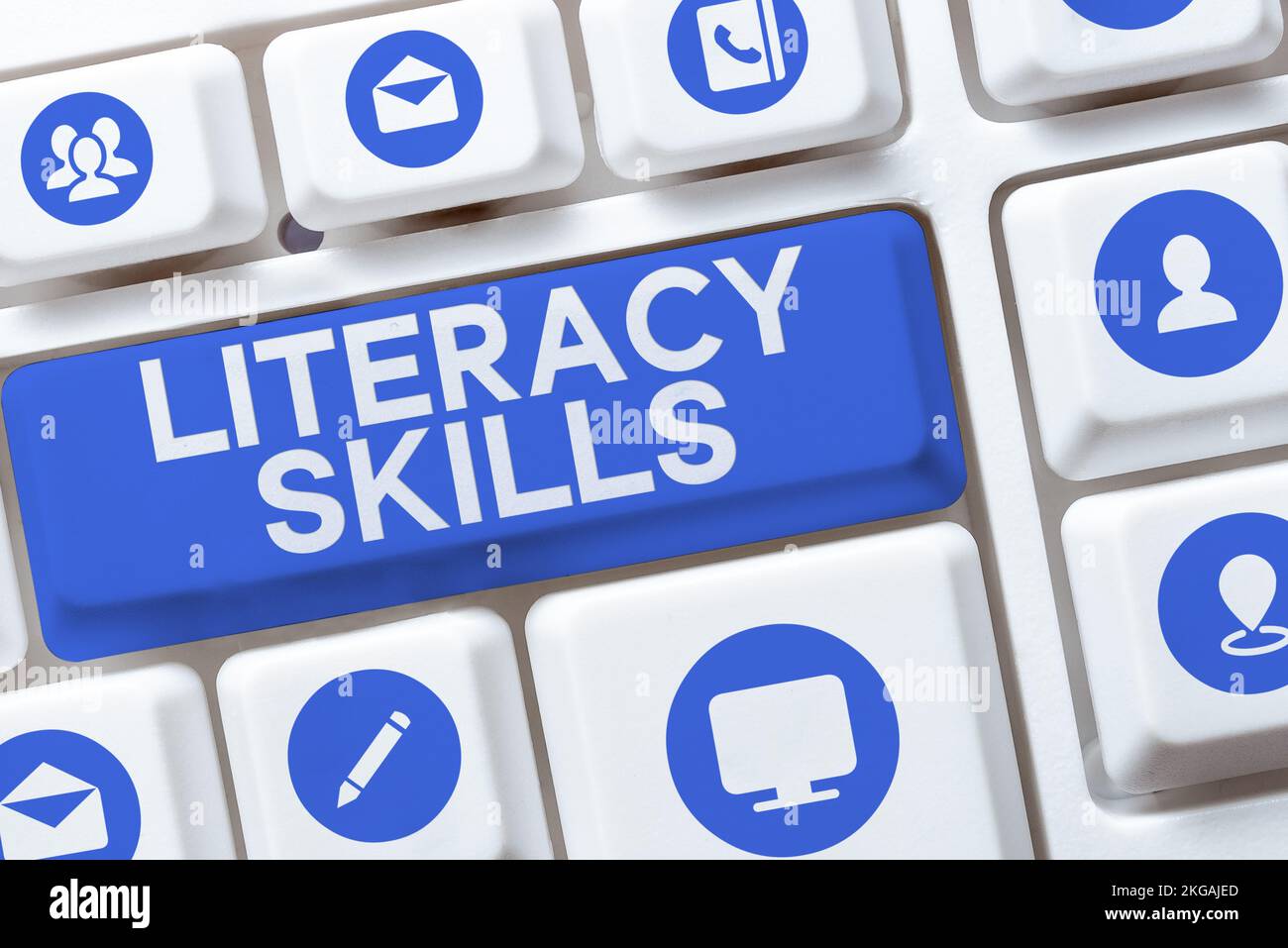 Handwriting text Literacy Skills. Conceptual photo all knowledge and ...