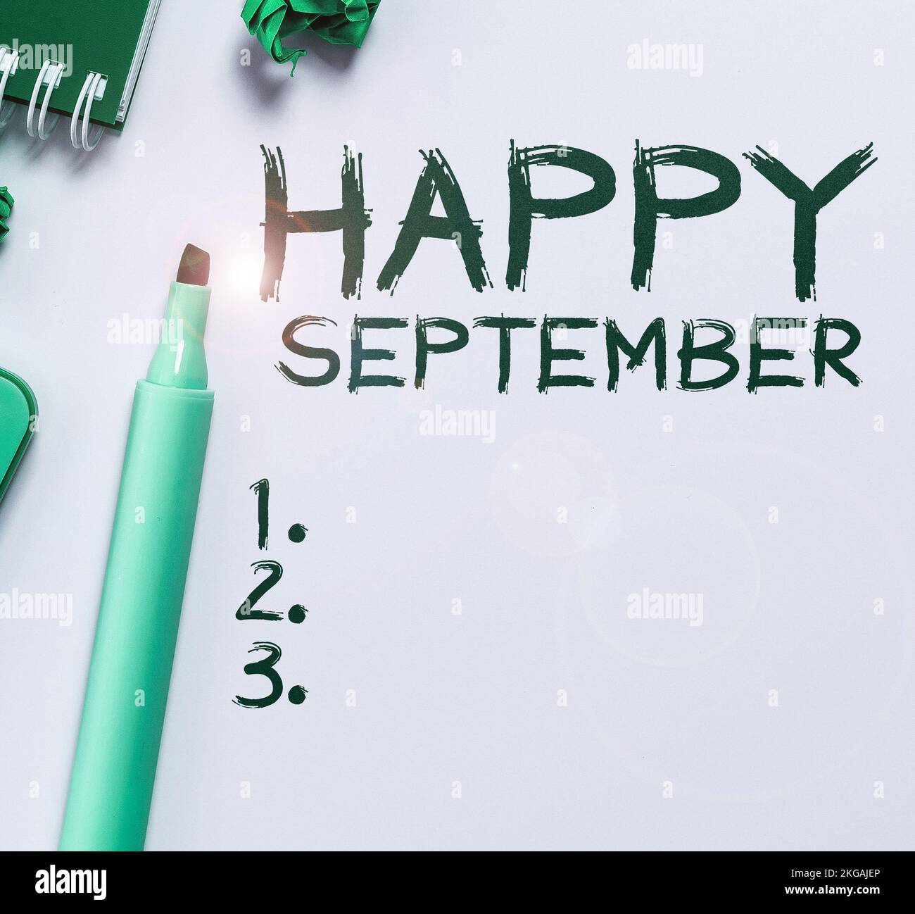Handwriting text Happy September. Business overview welcoming the joy ...
