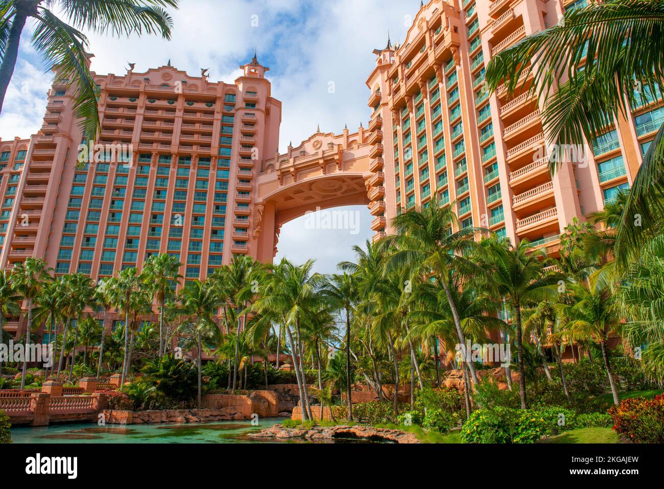 The Royal Tower at Atlantis Hotel on Paradise Island, Bahamas. The ...