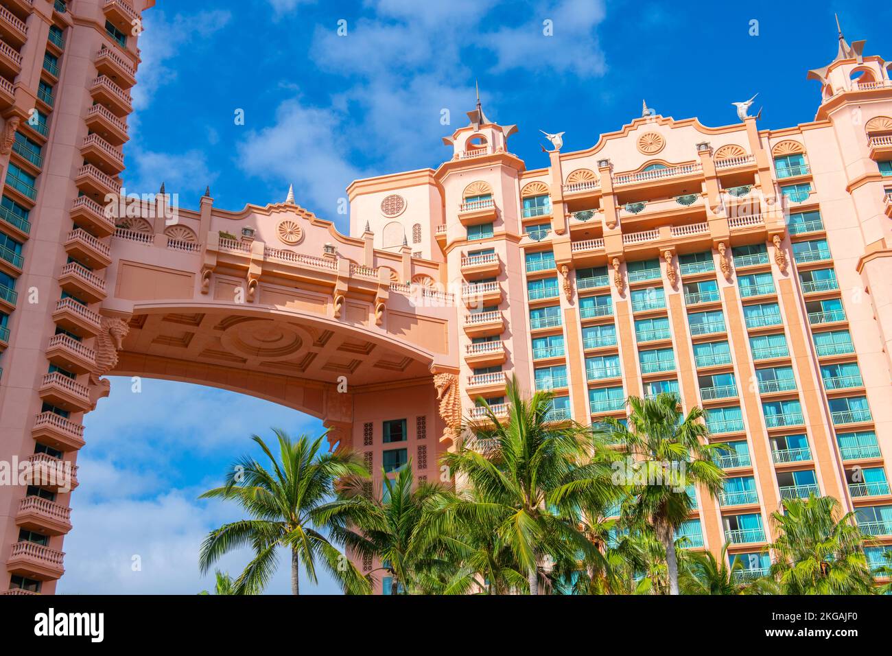 The Royal Tower at Atlantis Hotel on Paradise Island, Bahamas. The ...