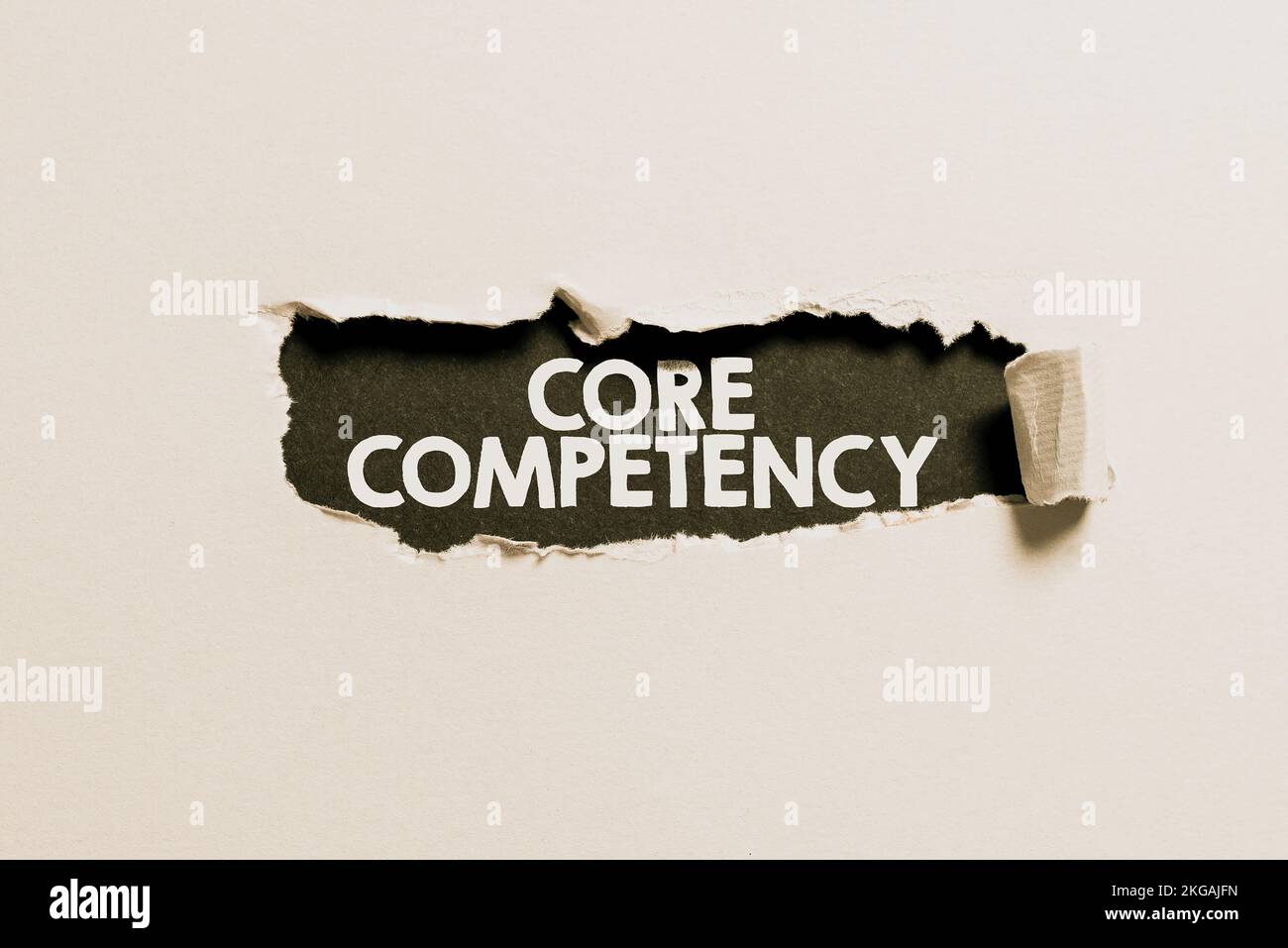 Handwriting text Core Competency. Word Written on harmonized ...
