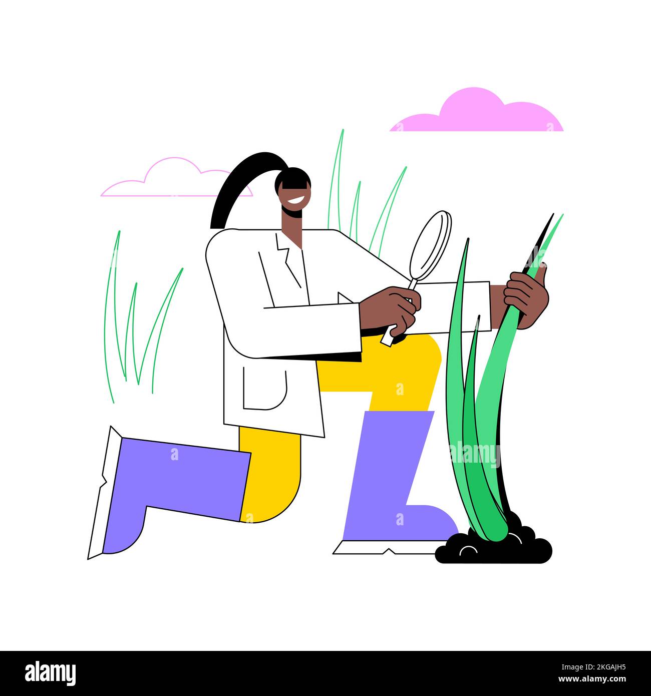 Biological control of plant disease isolated cartoon vector ...