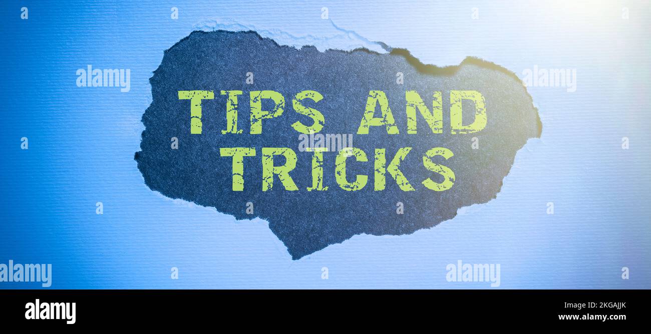 Text sign showing Tips And Tricks. Internet Concept Suggestions to Make ...