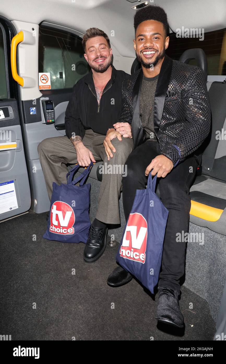 Duncan James and his partner Rodrigo Reis depart the annual TV Choice ... Duncan James and his partner Rodrigo Reis depart the annual TV Choice ...